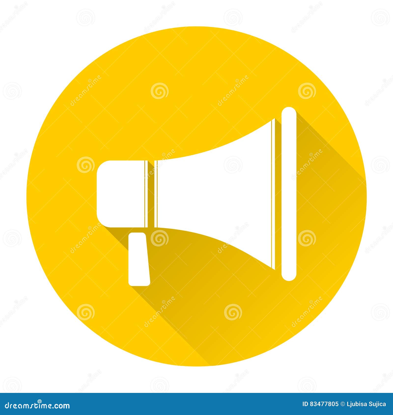 Megaphone sign icon stock vector. Illustration of logo - 83477805