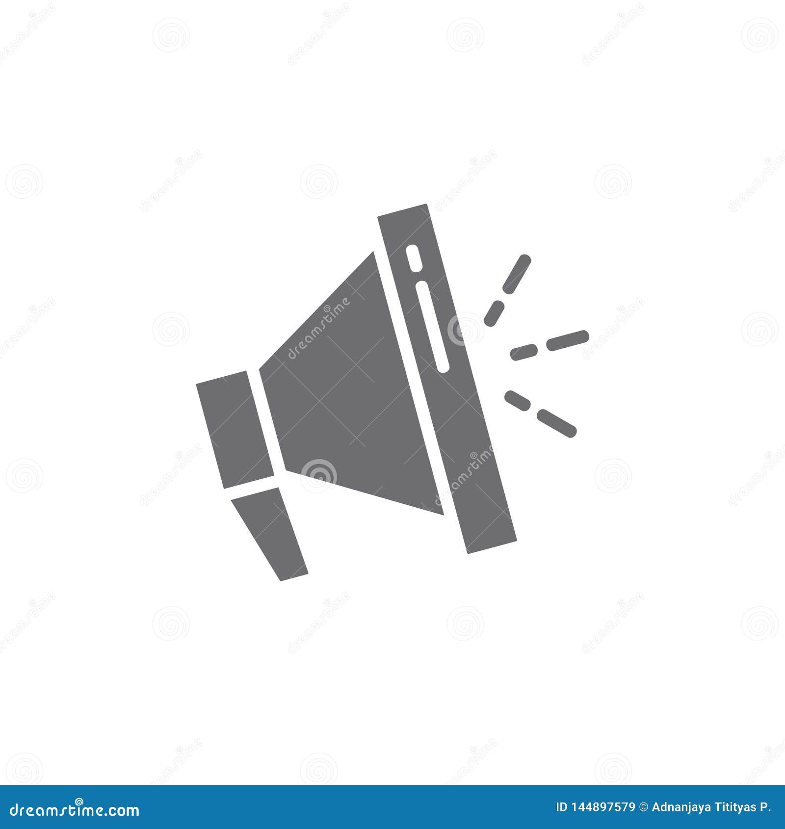 Megaphone Simple Geometric Symbol Logo Vector Stock Vector ...