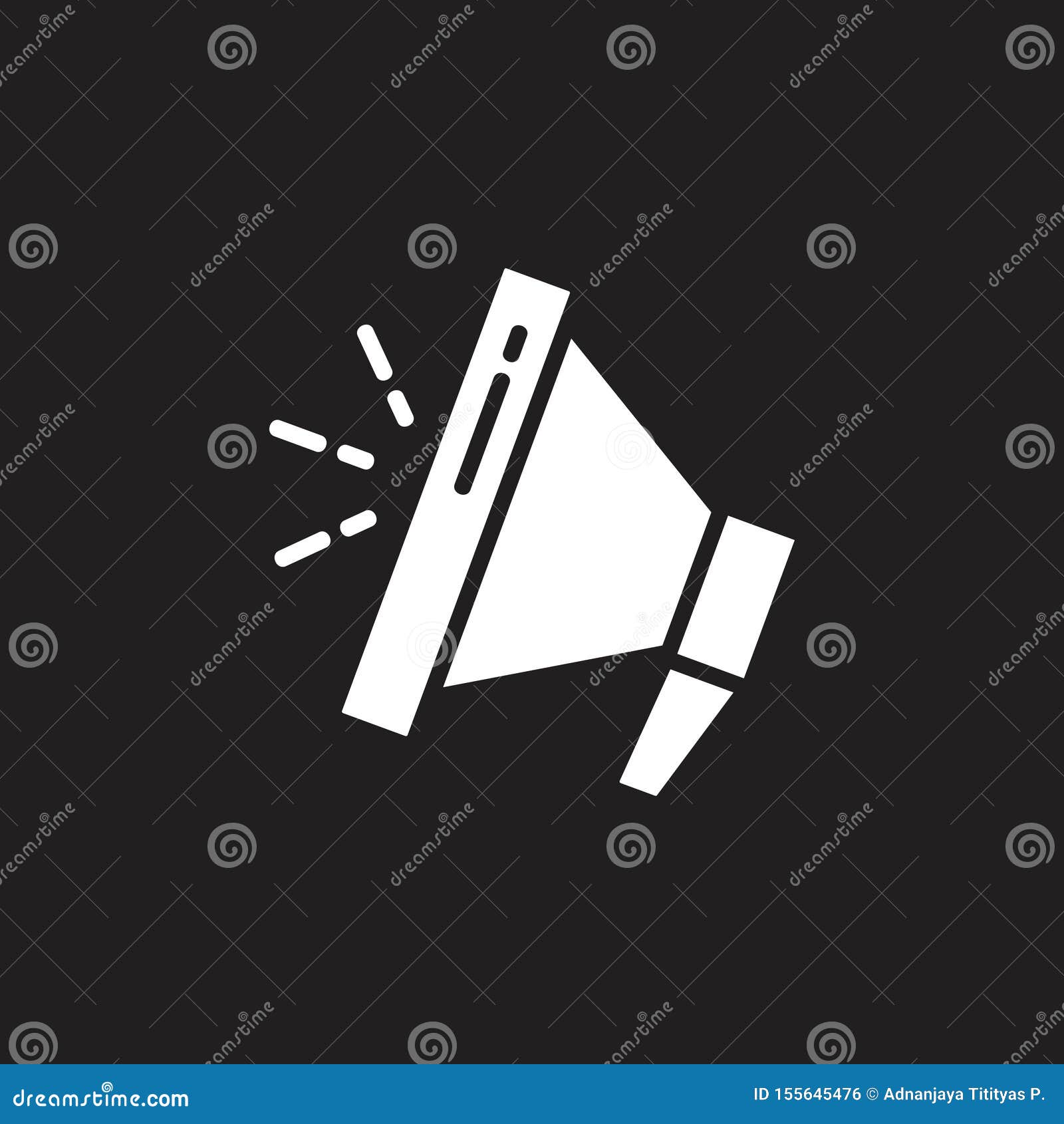 Megaphone Simple Geometric Symbol Logo Vector Stock Vector ...
