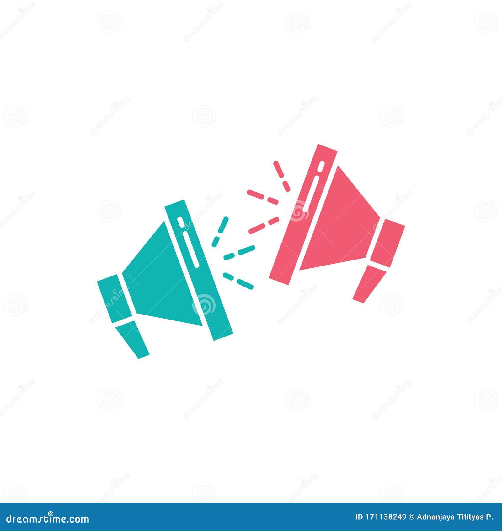 Megaphone Simple Geometric Symbol Logo Vector Stock Vector ...