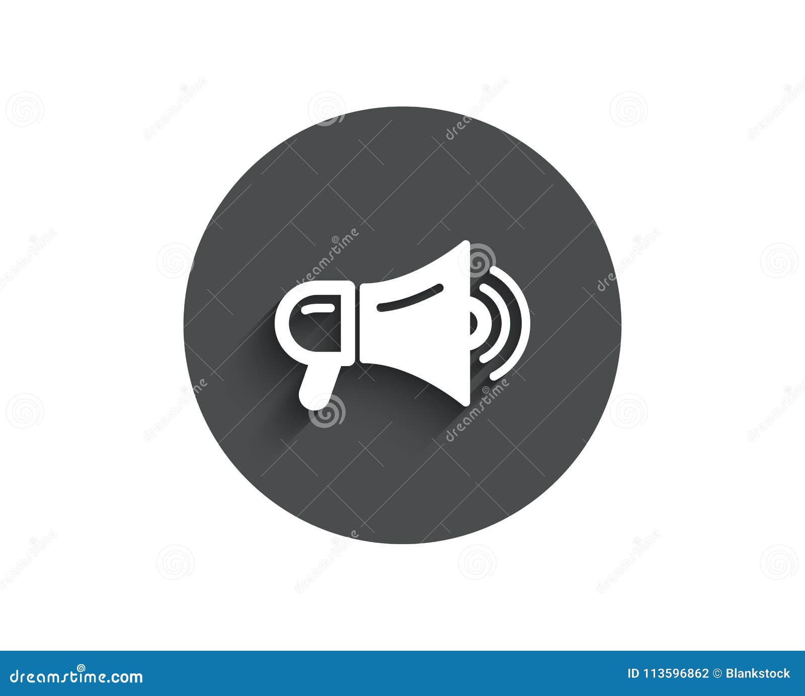 Megaphone Simple Icon. Advertisement Device Sign. Stock Vector ...