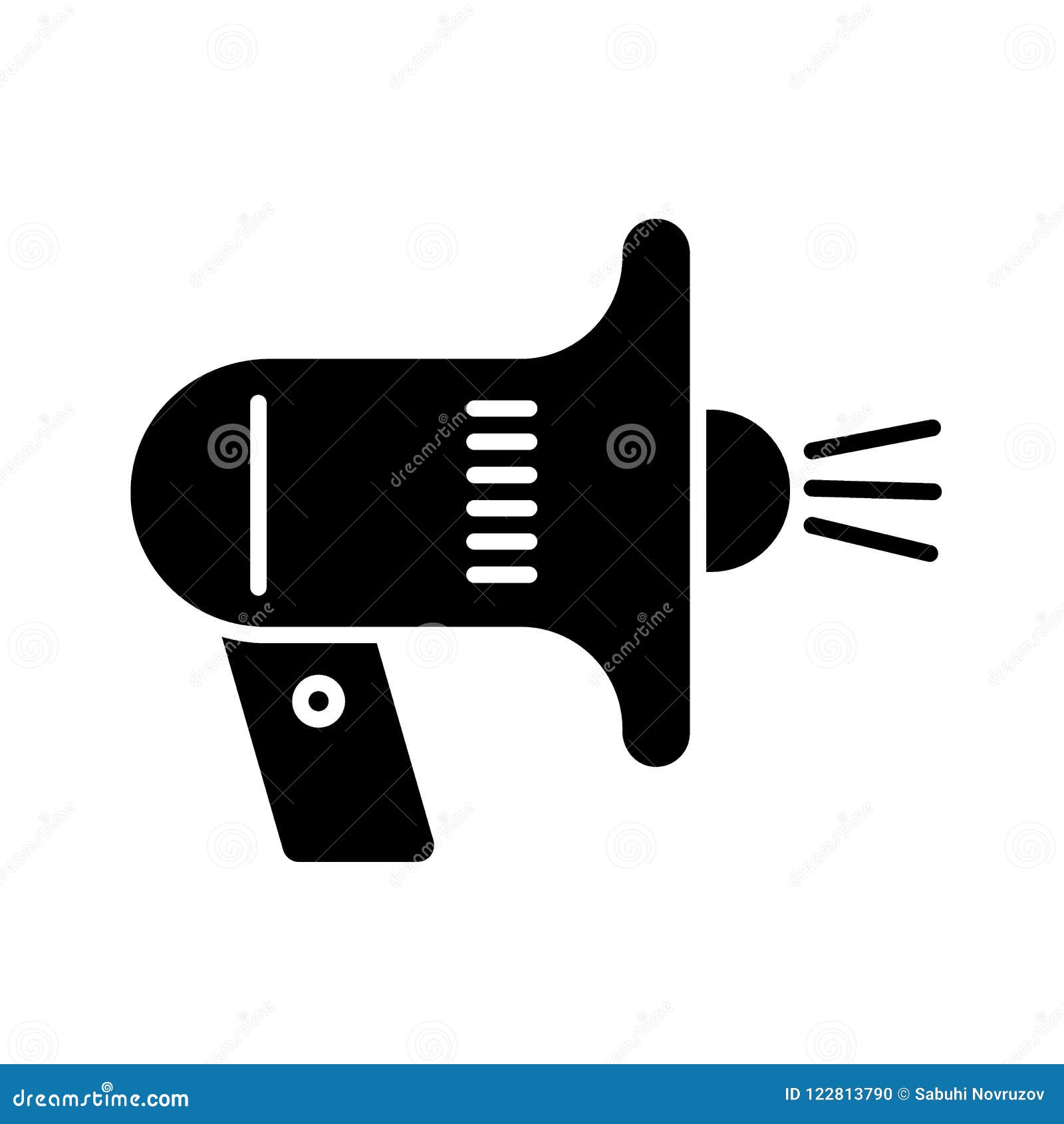 Megaphone Solid Icon. Vector Illustration Isolated on White. Glyph ...