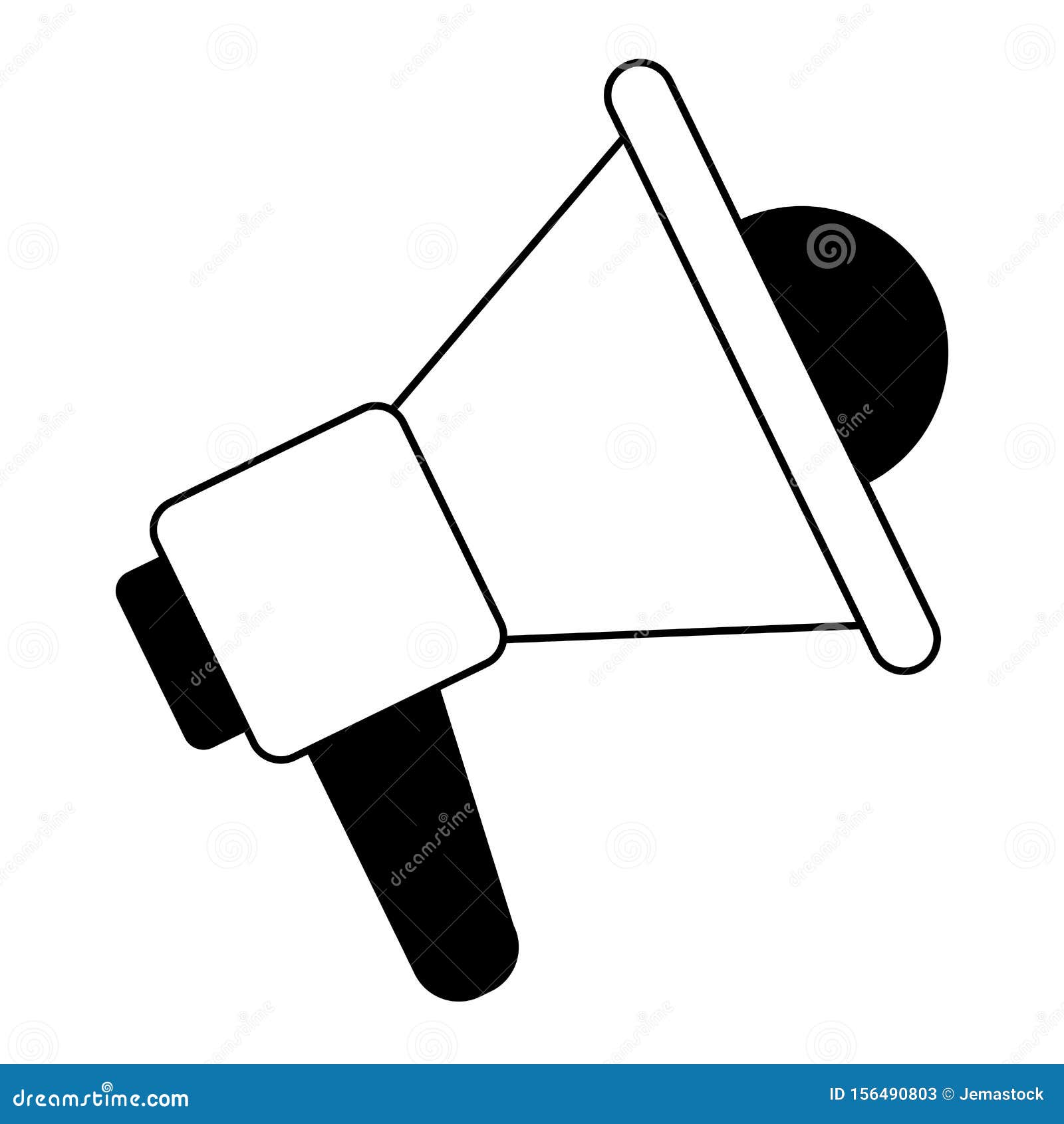 Megaphone speaker cartoon stock vector. Illustration of communication ...