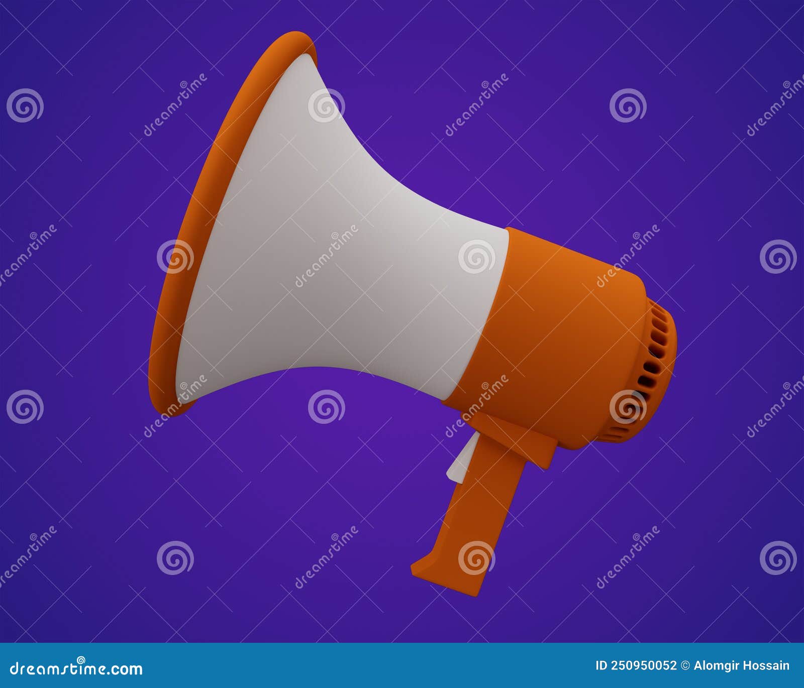 Megaphone Speaker 3d Render Abstract Design Element Minimalist Concept ...