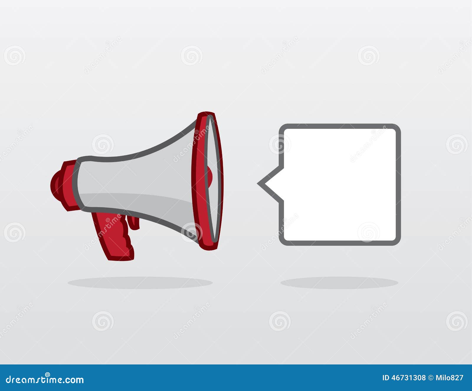 Megaphone Speech Bubble Blank Stock Vector - Illustration of bubble ...