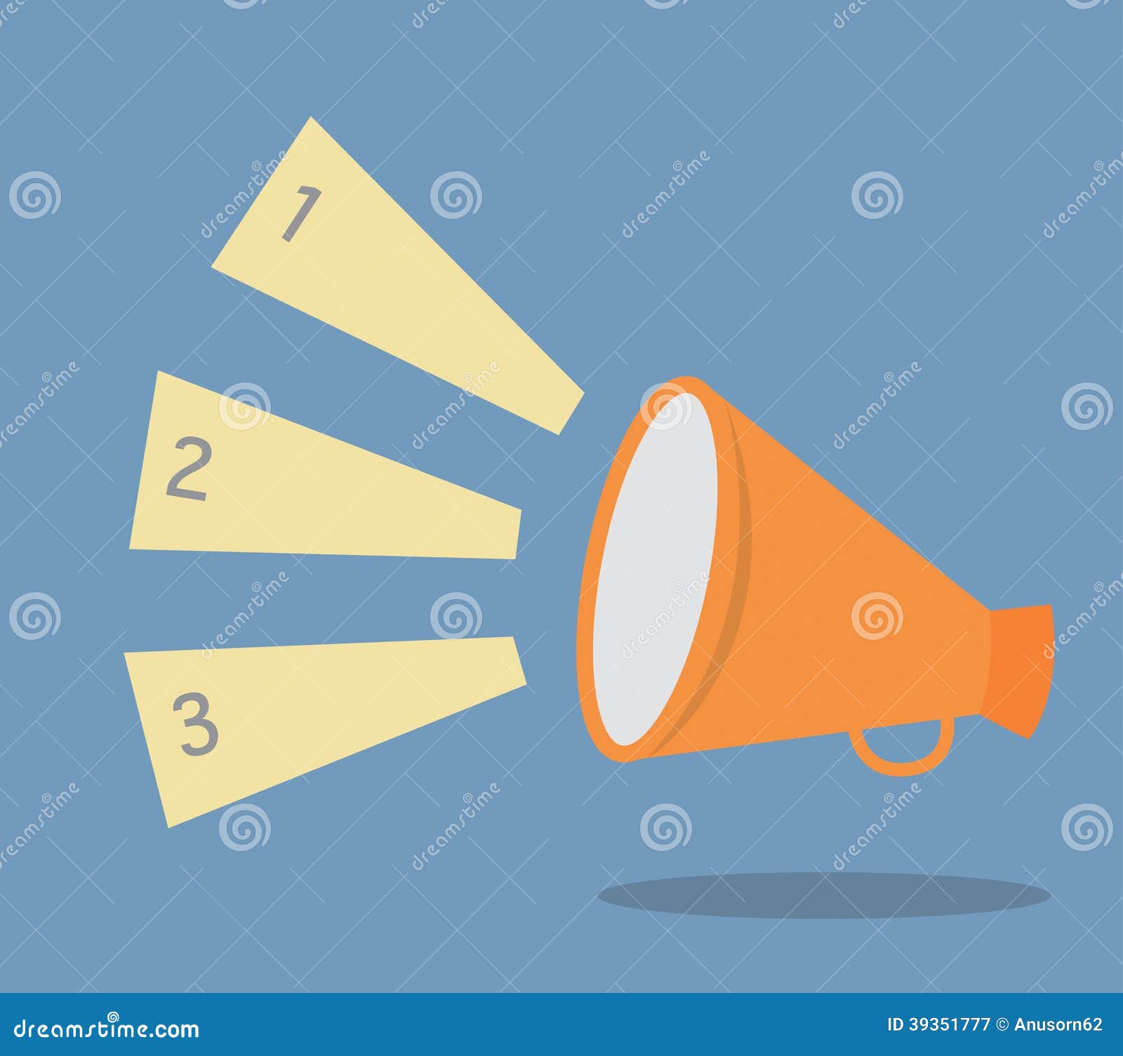 Megaphone Speech Templates for Text or Infographic Stock Vector ...