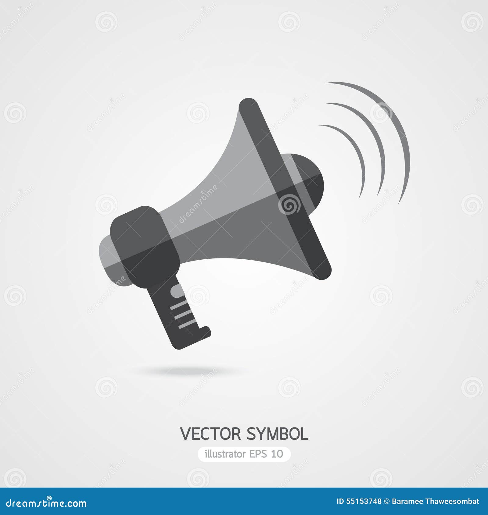 Megaphone Symbol Clipart. Announcing Notify Sign. Public Speaking Flat ...