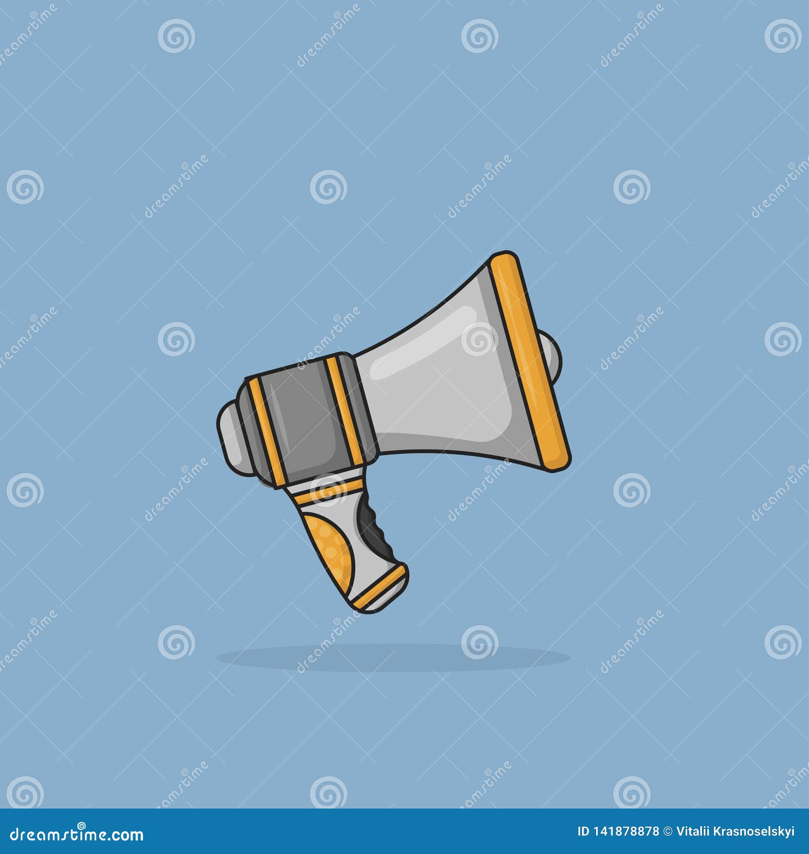 Megaphone Symbol or Icon, Vector Illustration in Flat Design Stock ...