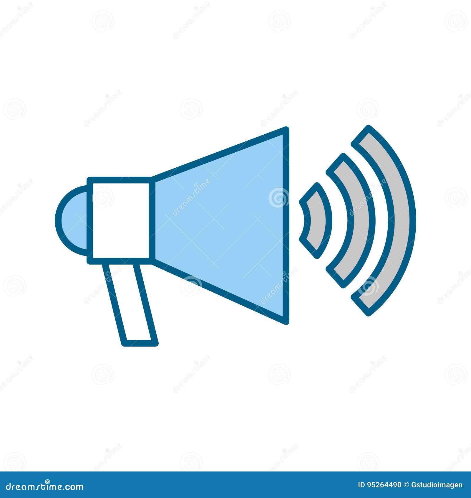 Megaphone talk person stock vector. Illustration of loudspeaker - 95264490