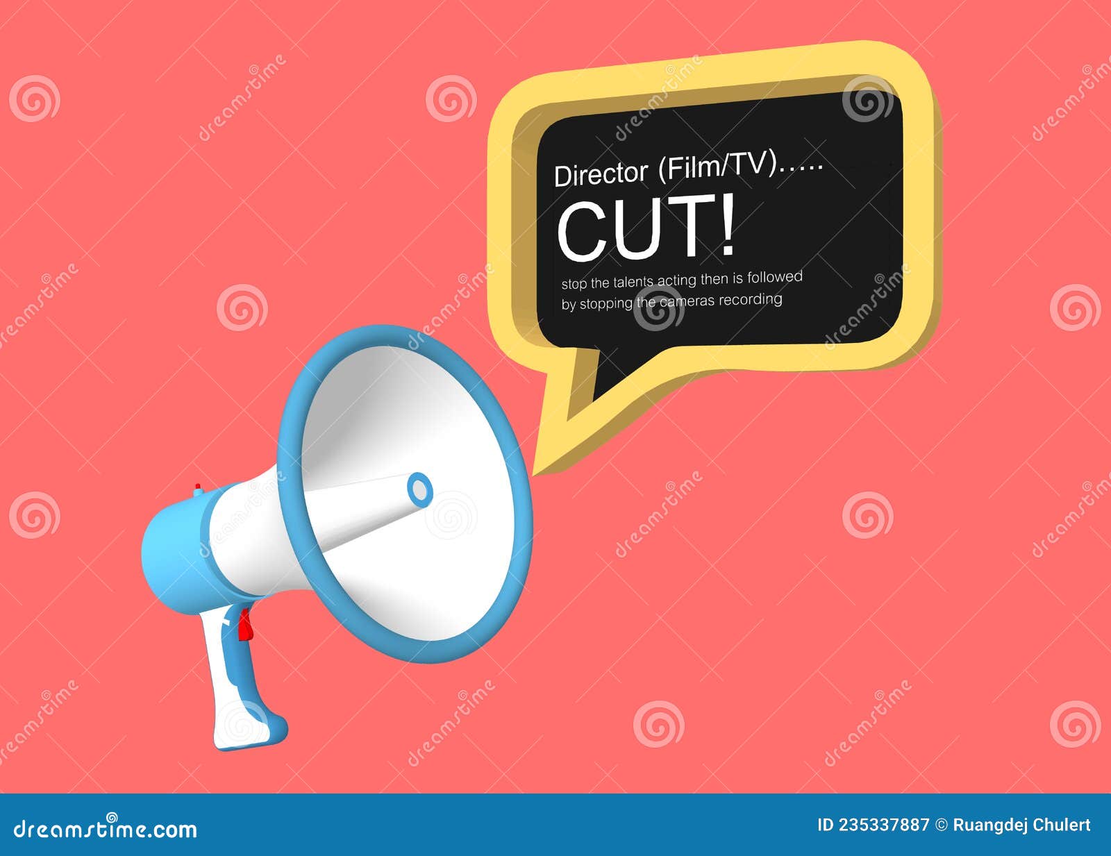 Megaphone with Text Box-talk Box for Studio Production Stock ...