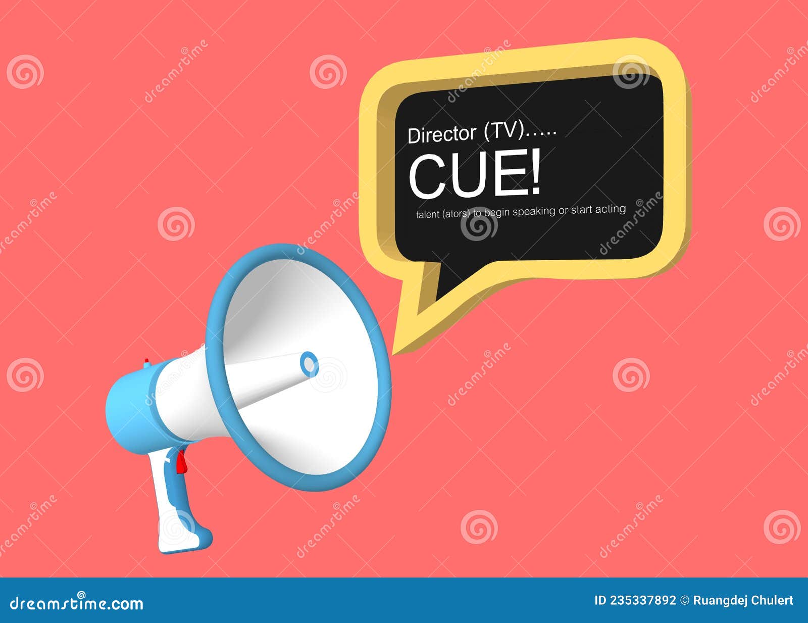 Megaphone Film director stock illustration. Illustration of studio ...