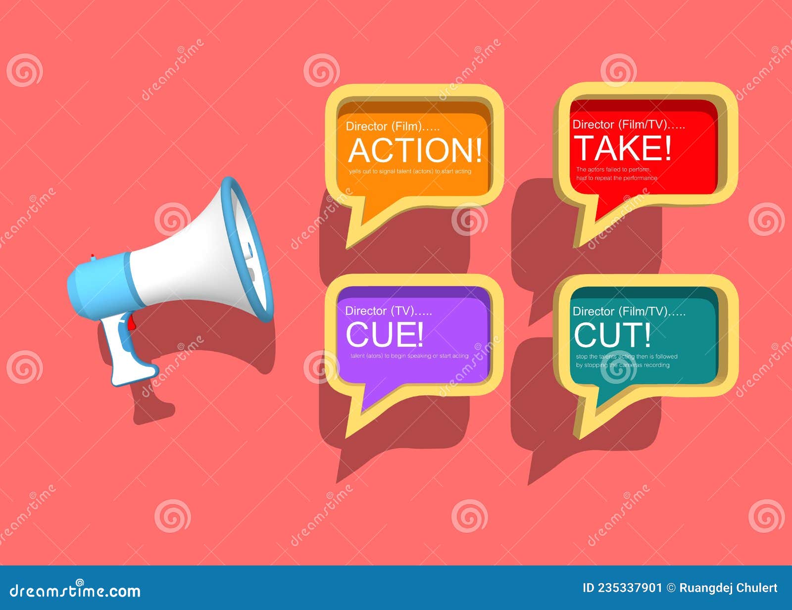 Megaphone with Text Box-talk Box for Studio Production Stock ...