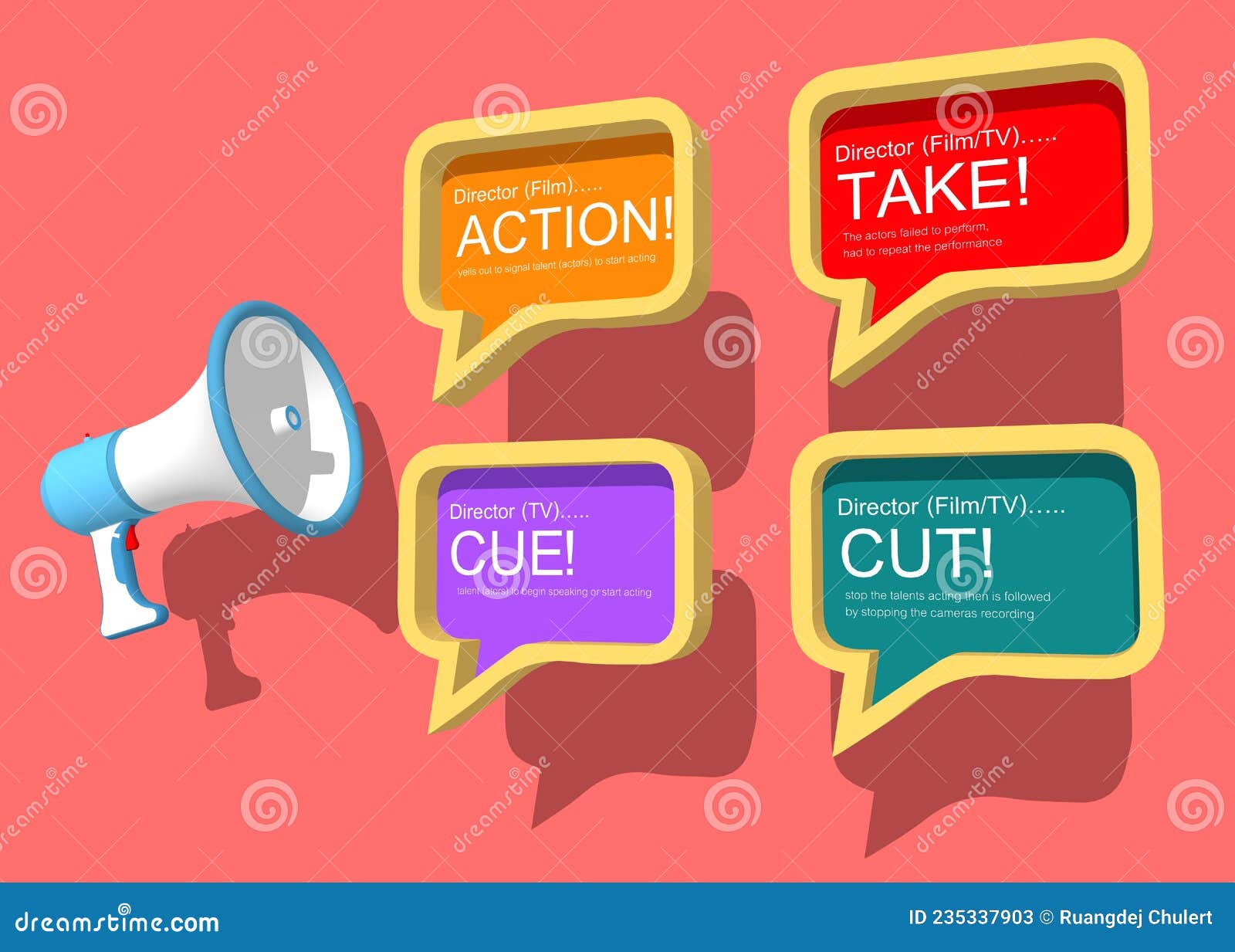 Megaphone with Text Box-talk Box for Studio Production Stock ...
