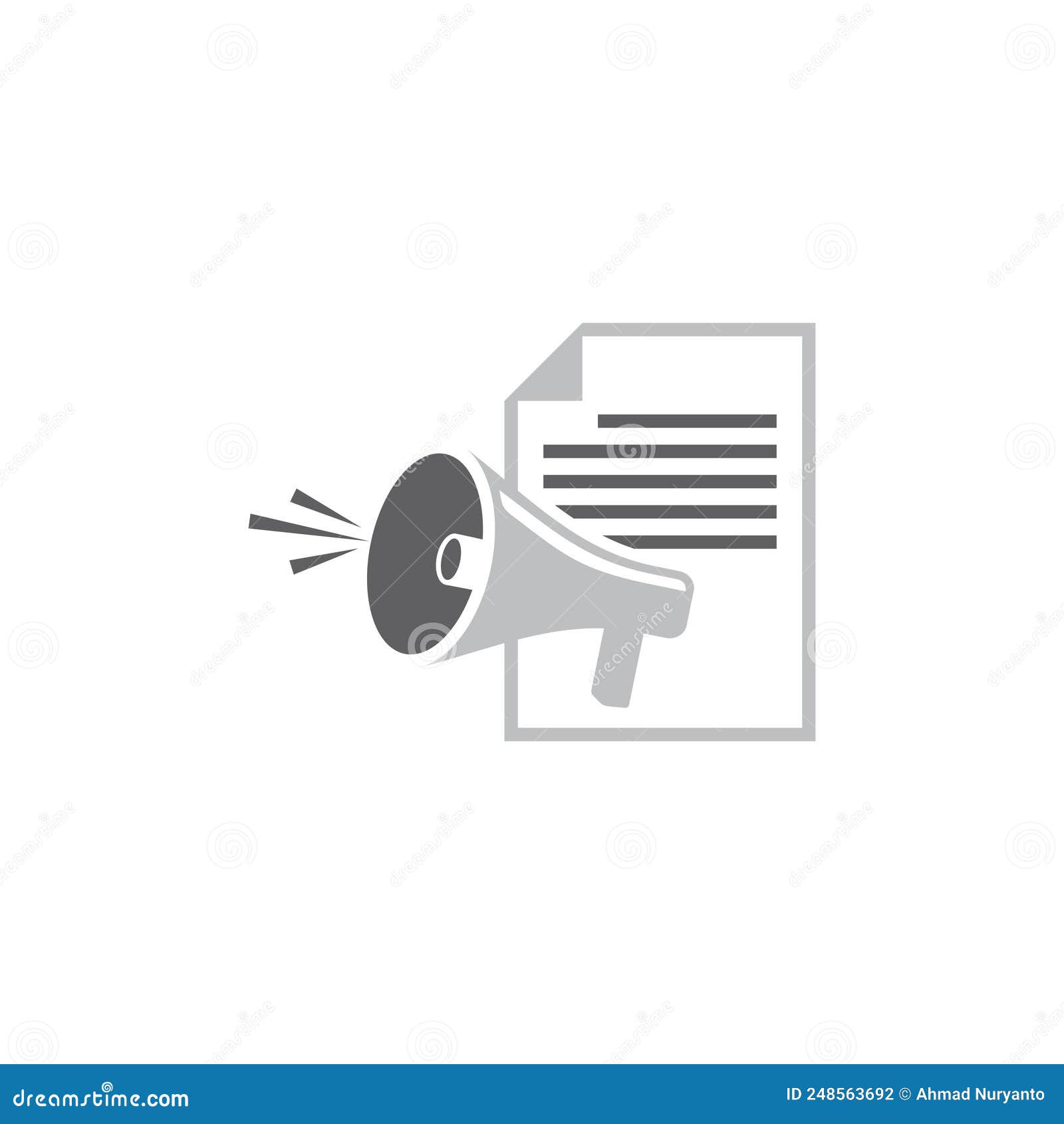 Megaphone and text stock illustration. Illustration of ...