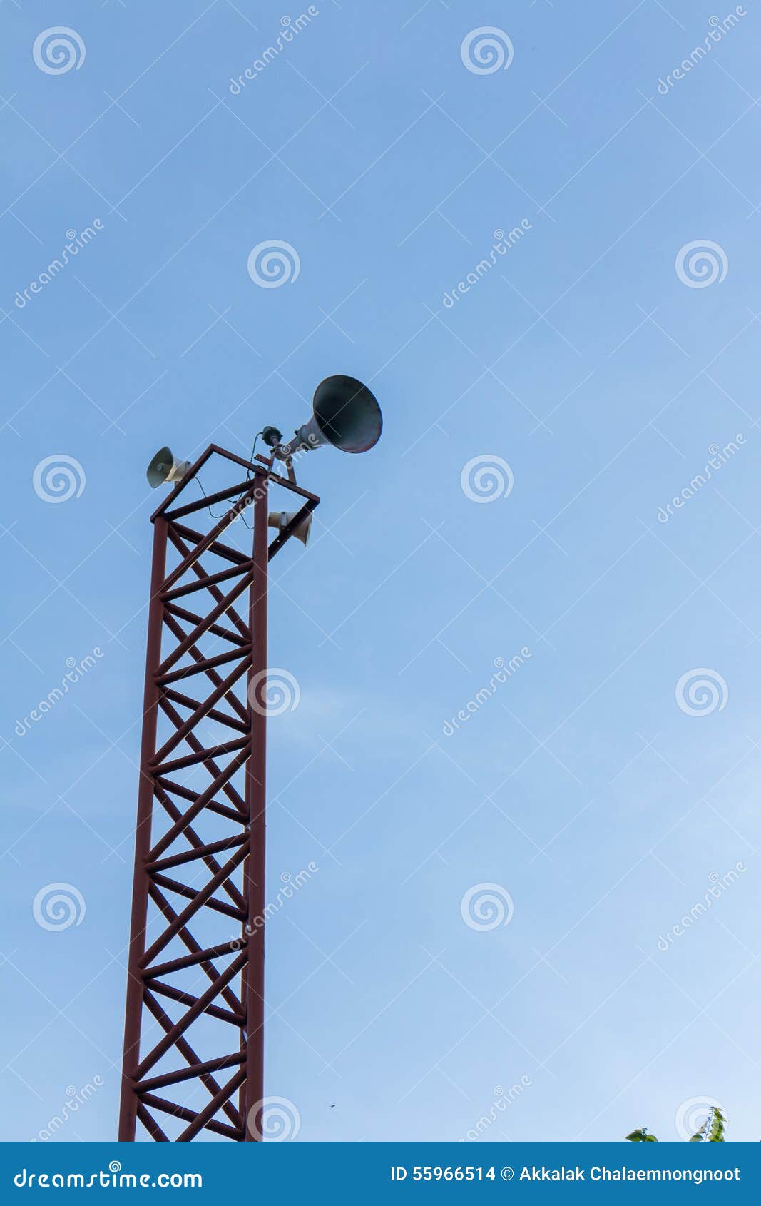 Megaphone tower stock photo. Image of loudspeaker, advertise - 55966514