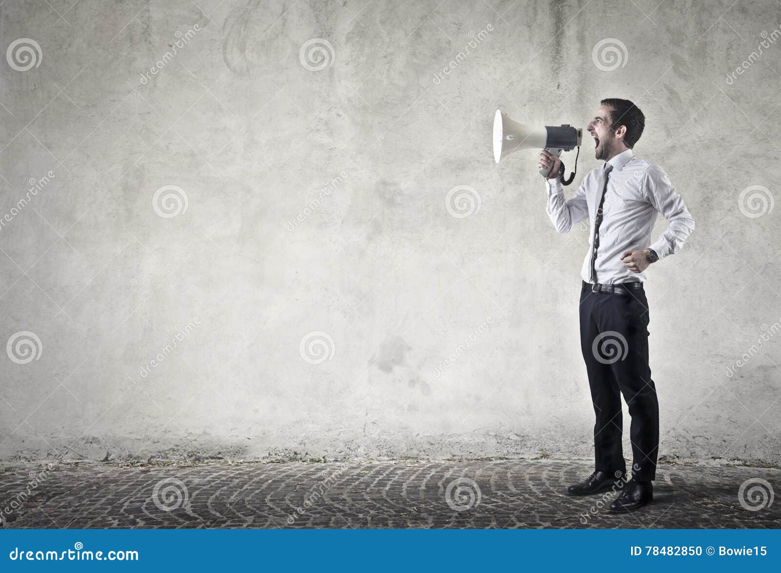 Megaphone user stock photo. Image of surface, anger, businessman - 78482850