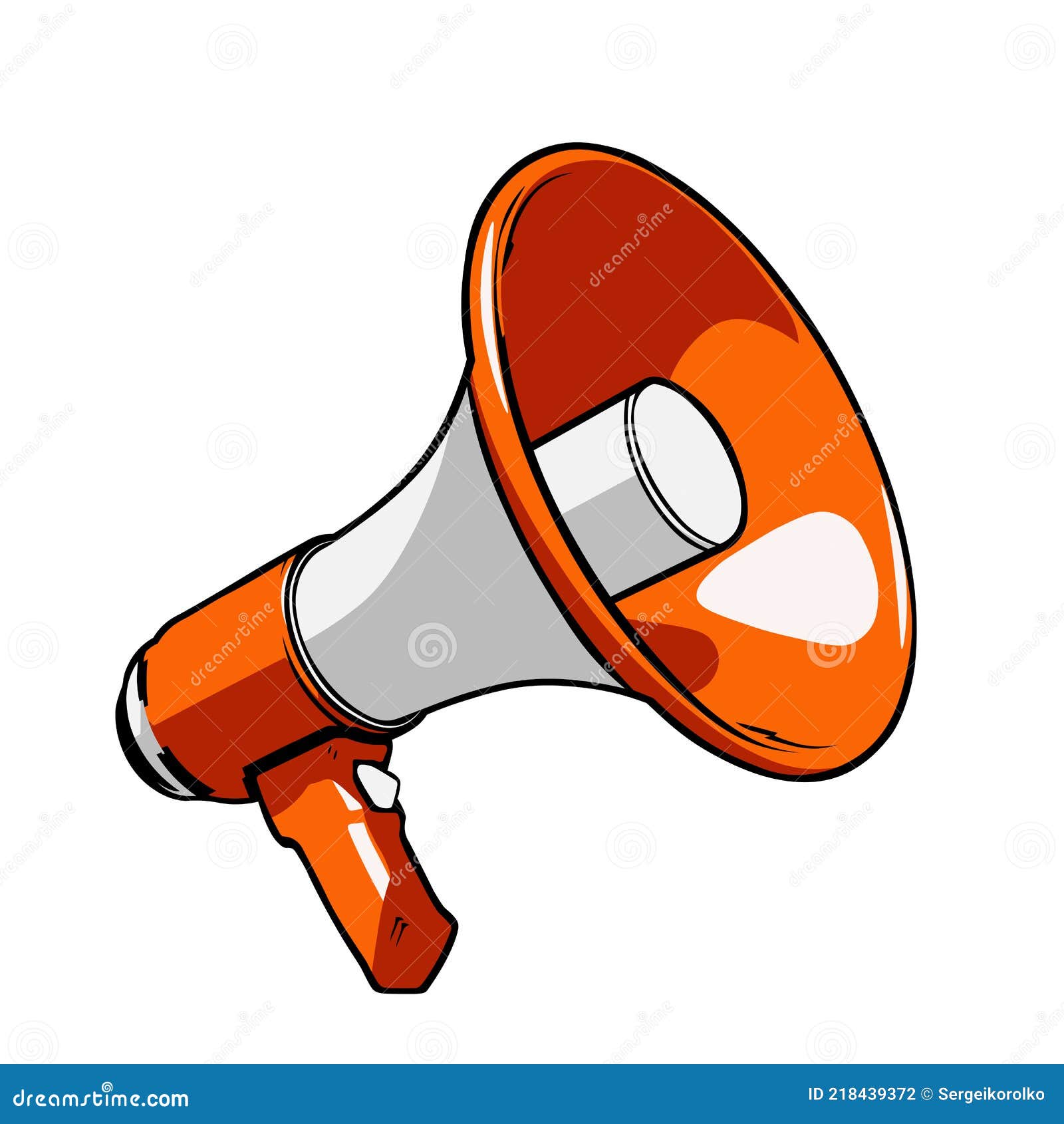 Megaphone Vector Icon in Cartoon Style Stock Vector - Illustration of ...