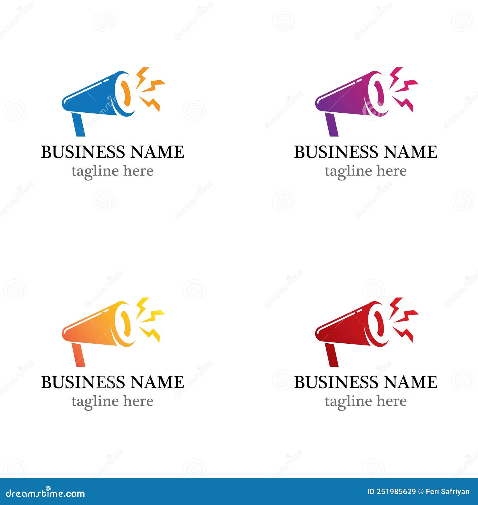 Megaphone vector logo stock vector. Illustration of loud - 251985629