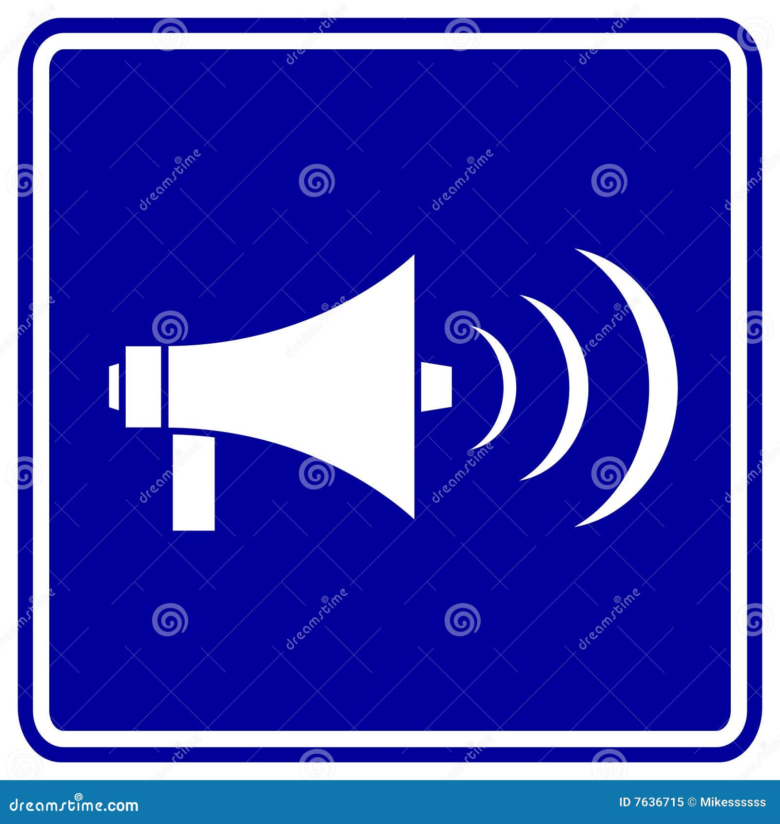Megaphone vector sign stock vector. Illustration of beware - 7636715