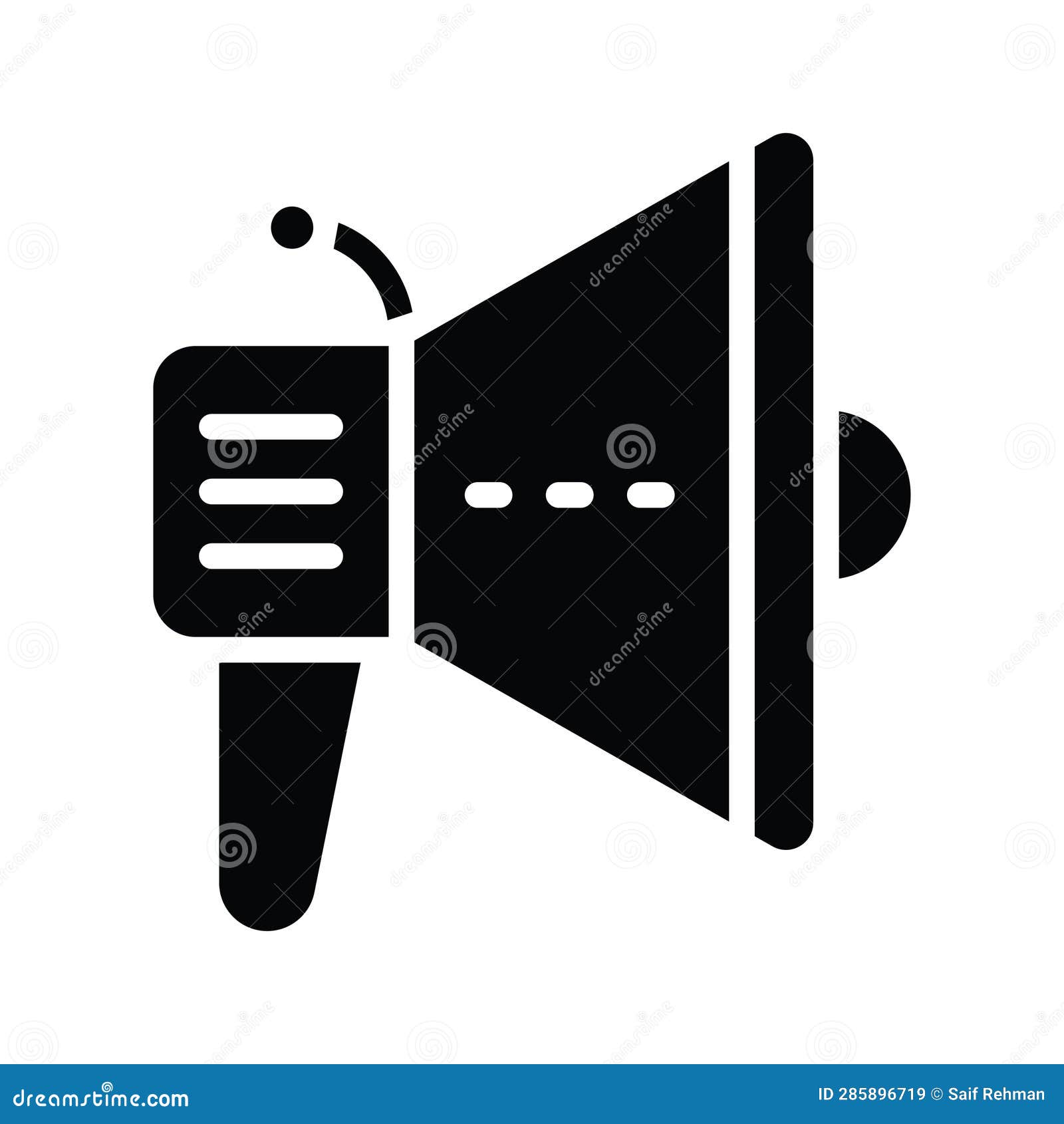 Megaphone Vector Solid Icon Design Illustration. Product Management ...