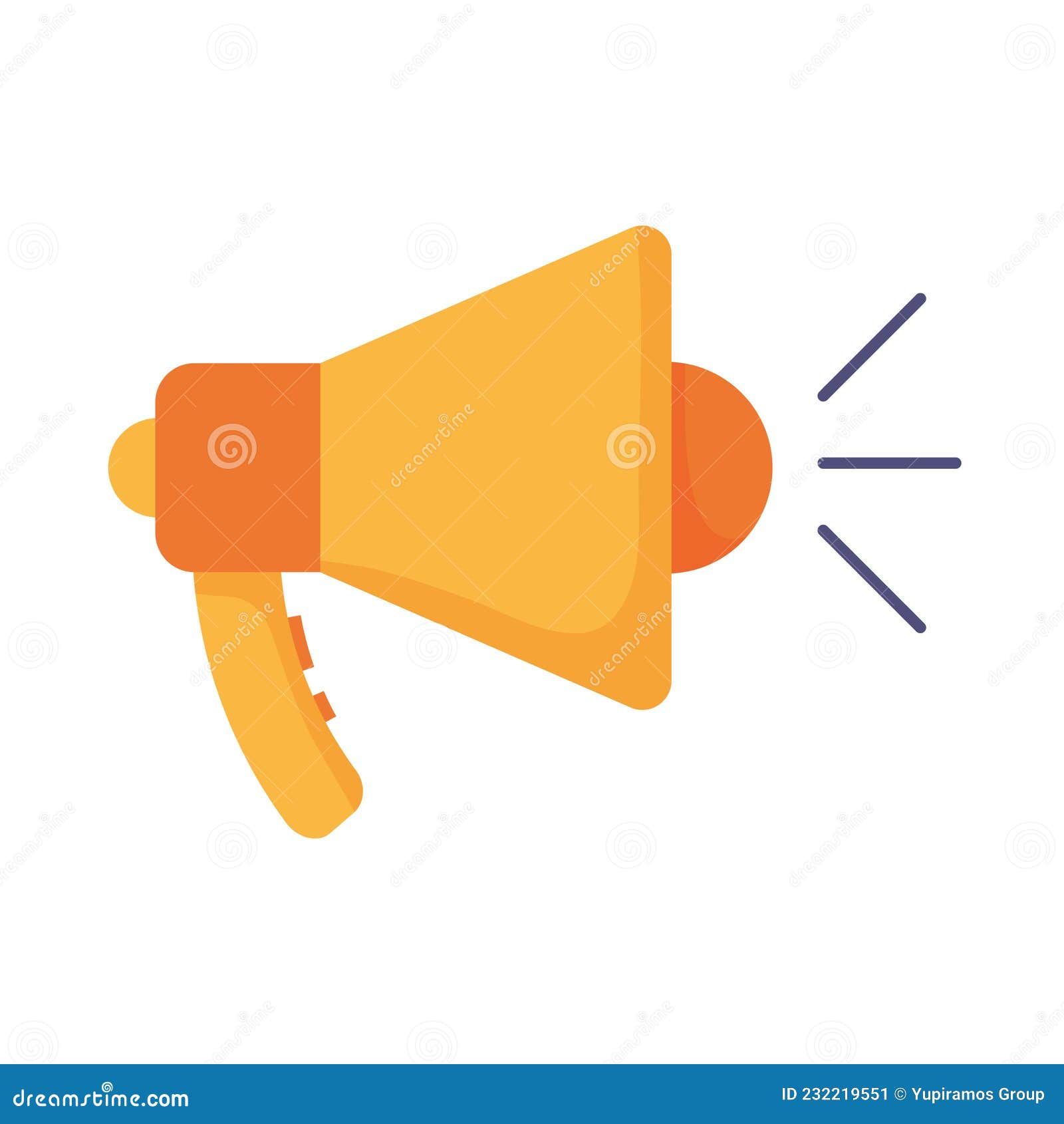 Megaphone voice icon stock vector. Illustration of isolated - 232219551