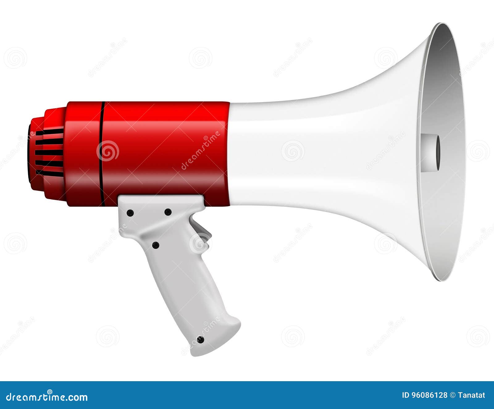 Megaphone on White Background Stock Illustration - Illustration of ...