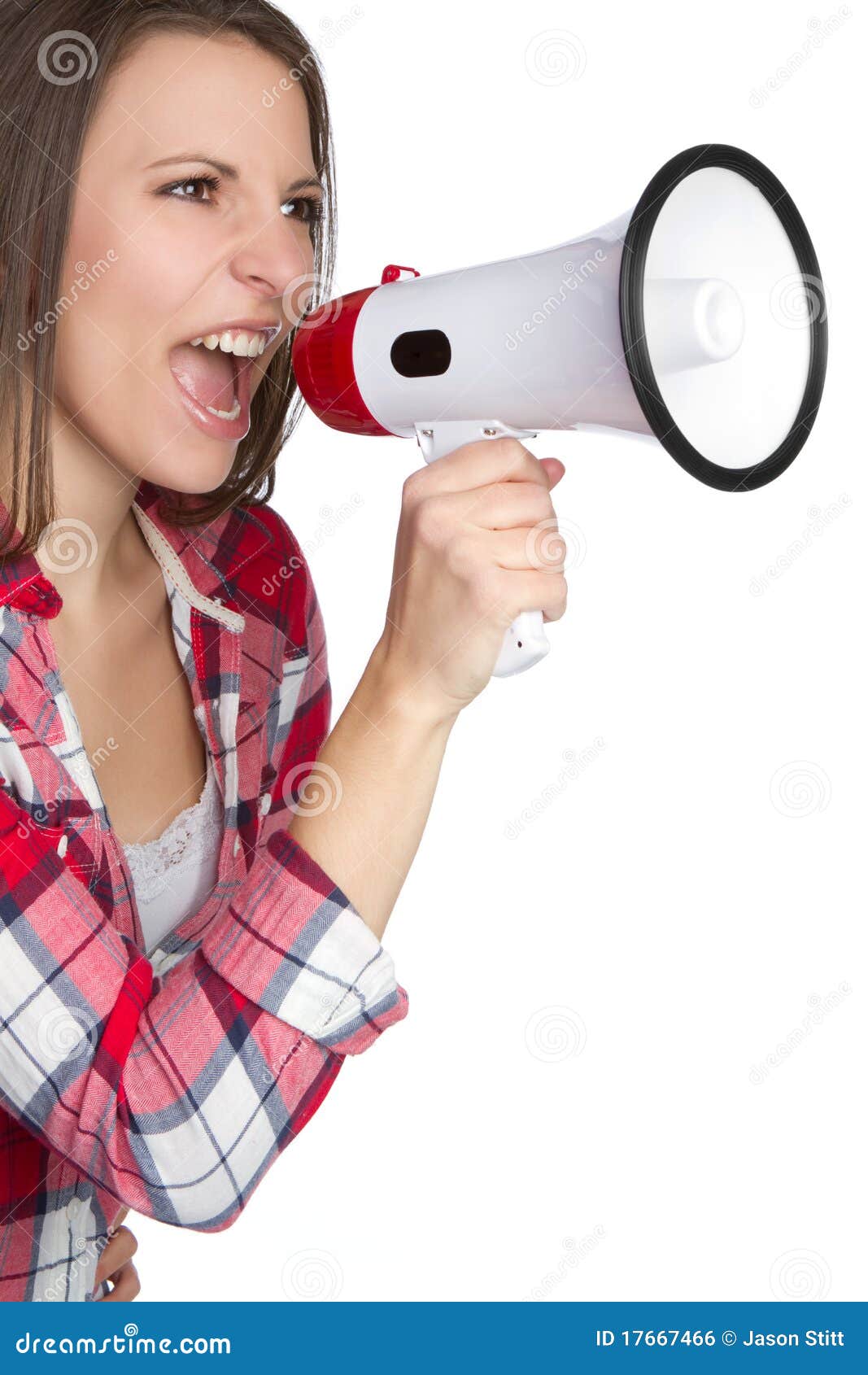 Megaphone Woman stock photo. Image of teenager, person - 17667466