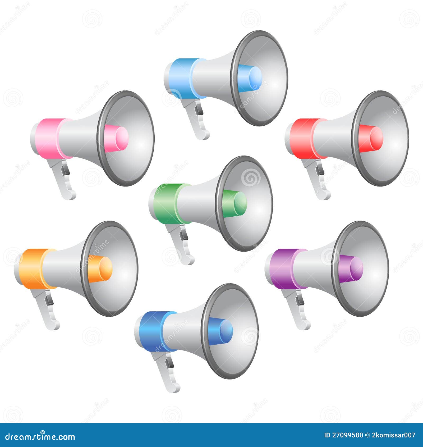 Megaphones Icon Set stock vector. Illustration of communications - 27099580