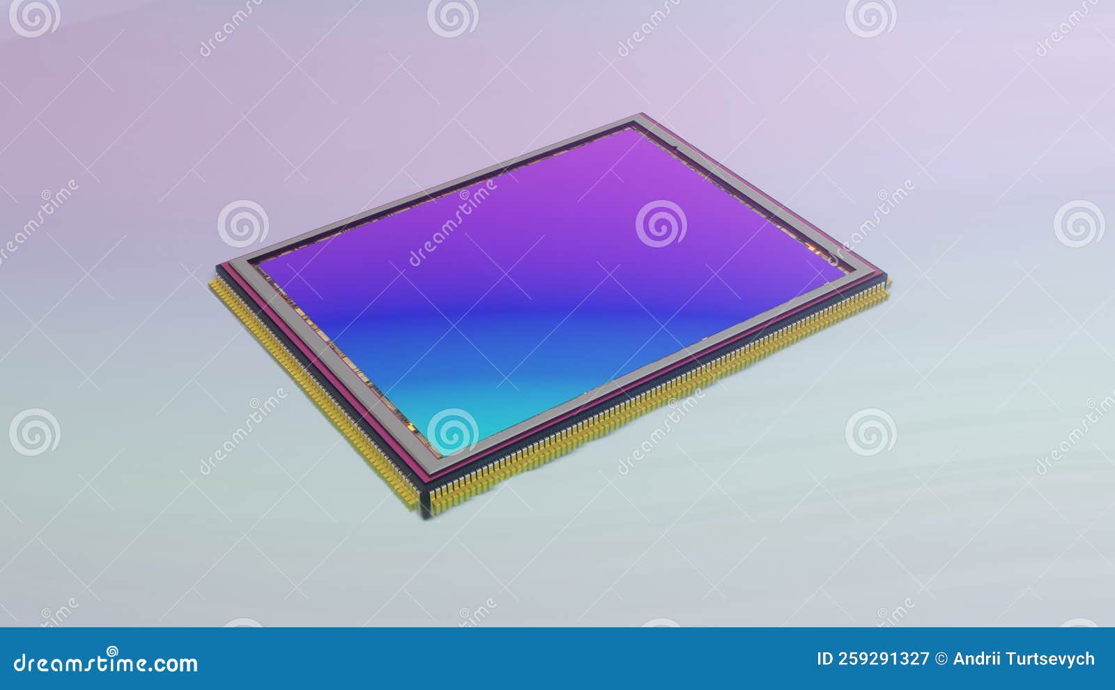 200 Megapixel Digital Camera Sensor, With Pixels Enlarged 3D Rendering ...