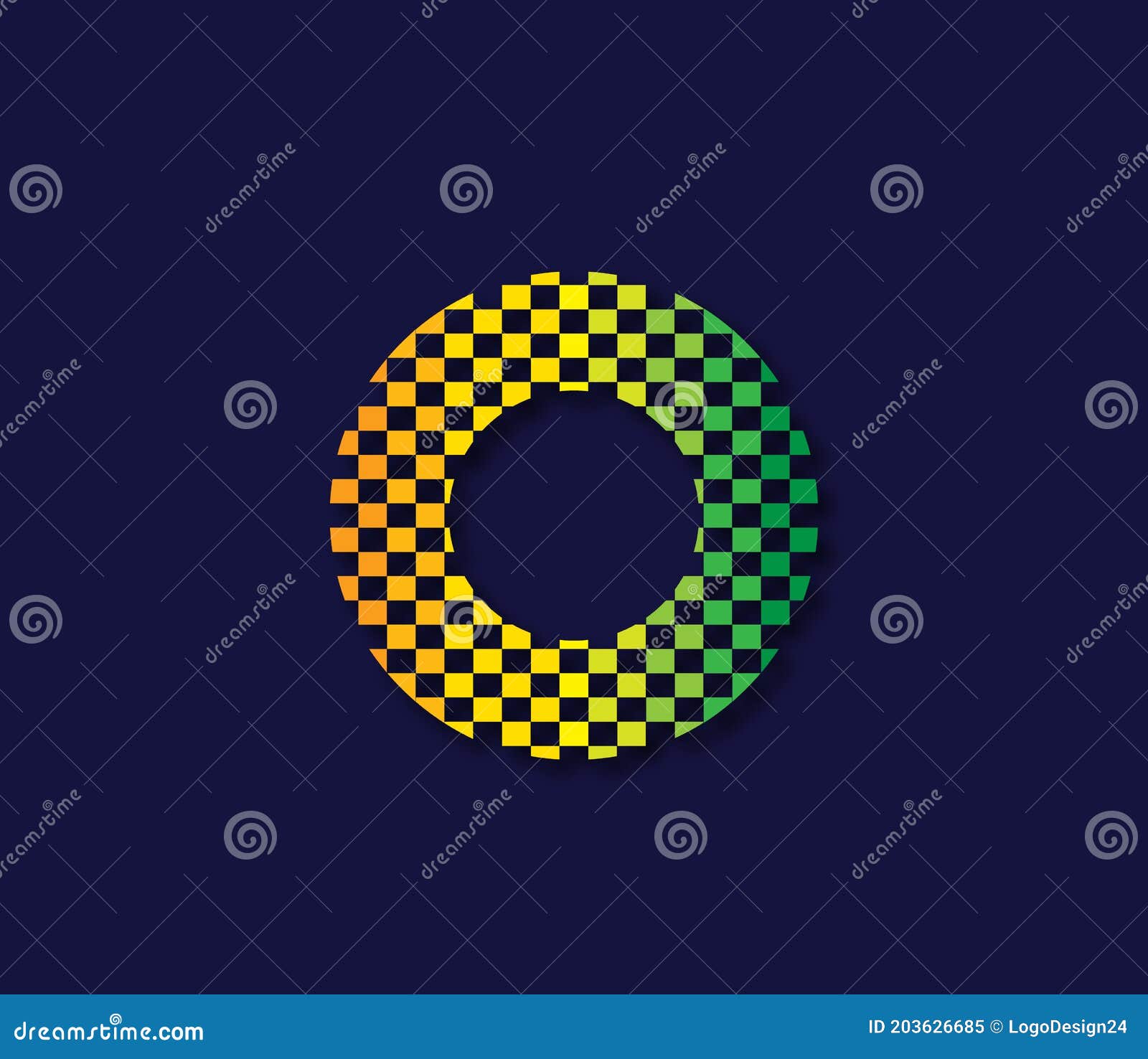 O Megapixels Creative Logo Design Concept Stock Vector - Illustration ...