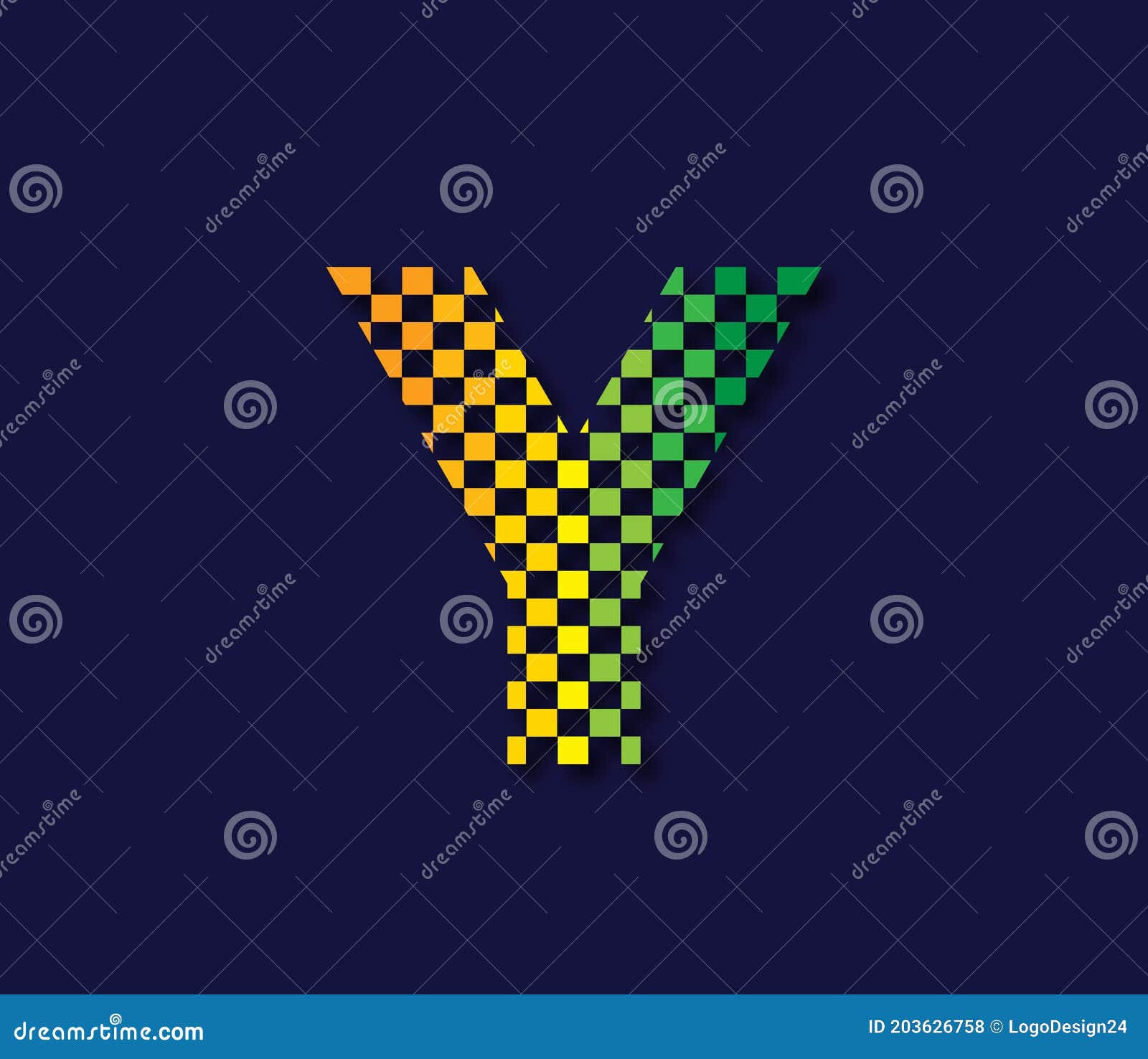 Y Megapixels Creative Logo Design Concept Stock Vector - Illustration ...