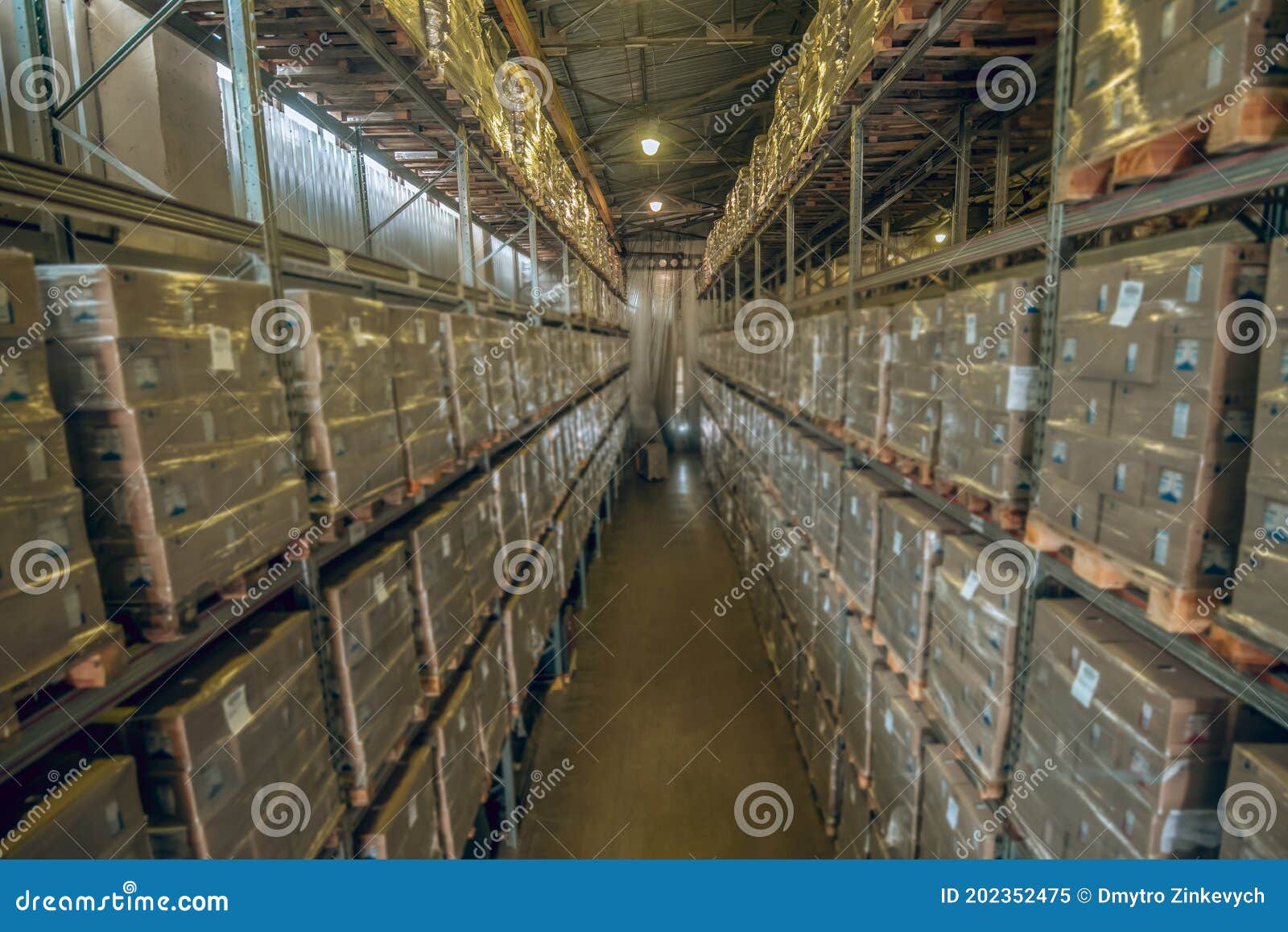 Megastore with Lots of Containers on the Shelves Stock Image - Image of ...
