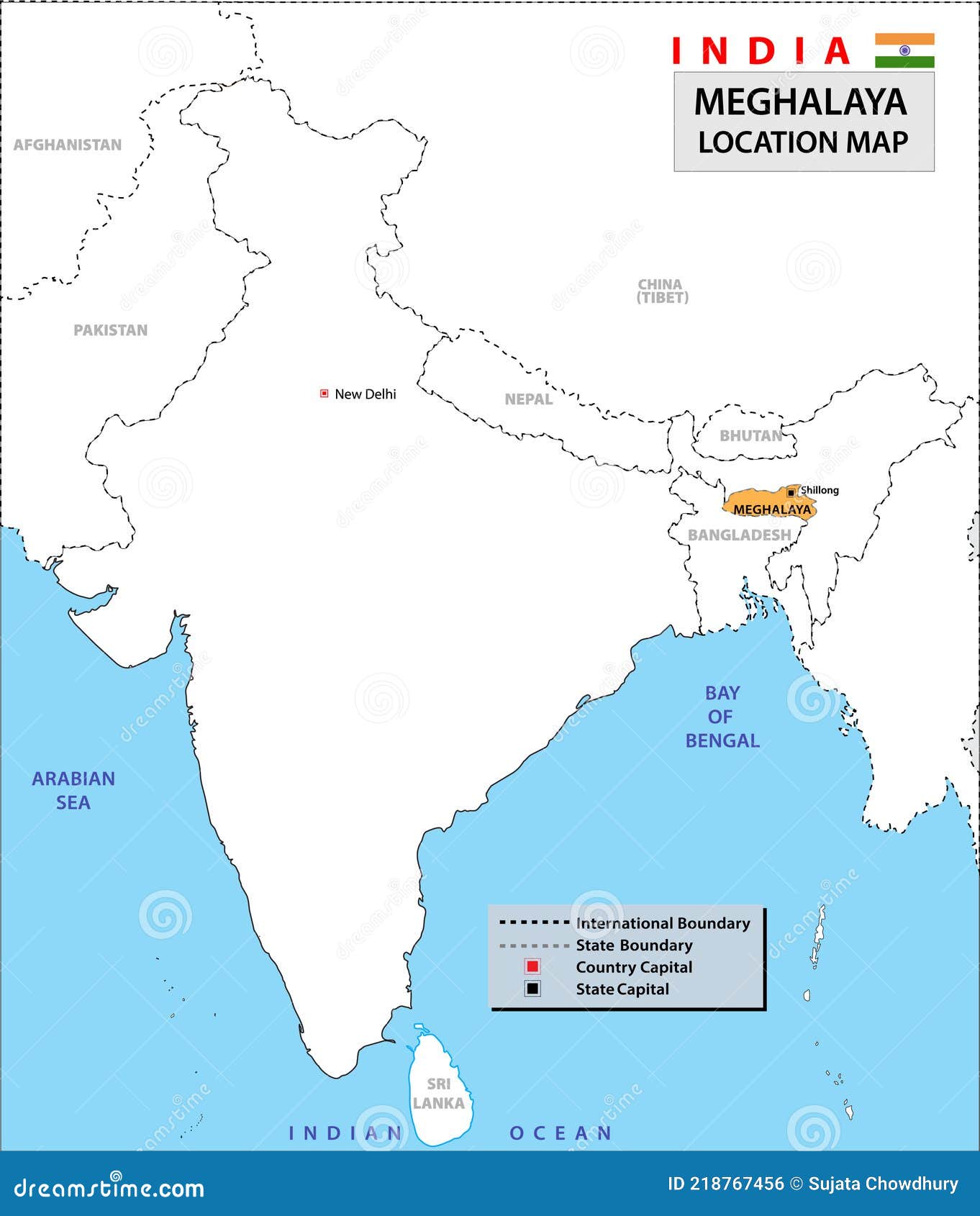 Meghalaya Map. Meghalaya Administrative and Political Vector Map in ... Meghalaya Map. Meghalaya Administrative and Political Vector Map in ...