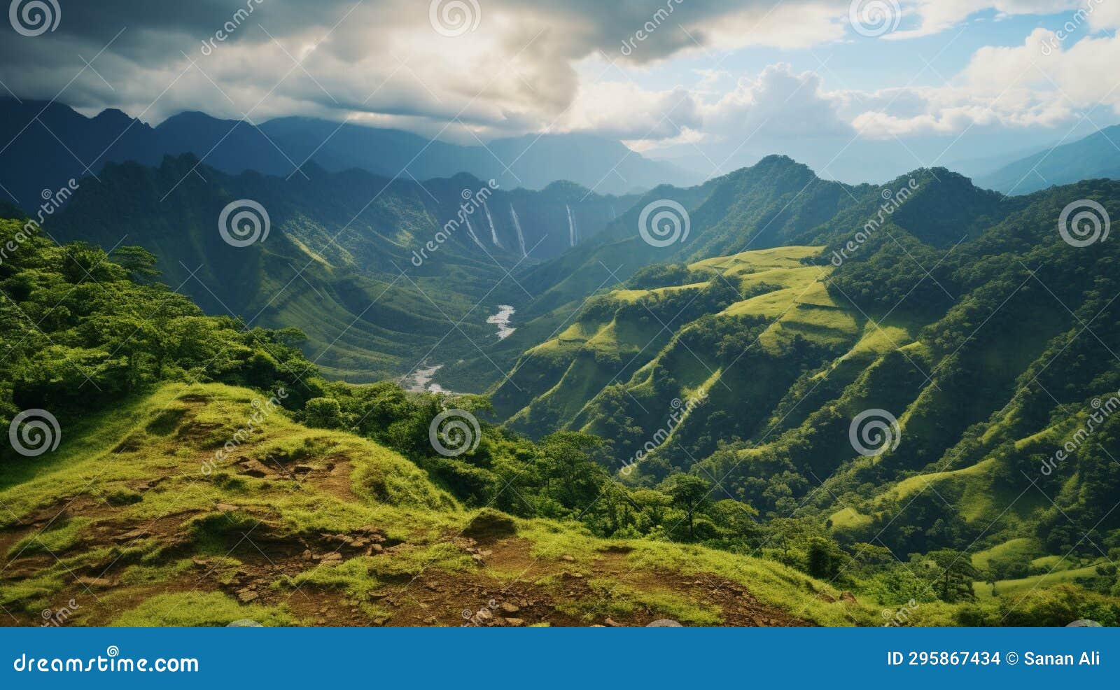 Meghalaya Mountain Top View Point Stock Illustration - Illustration of ...