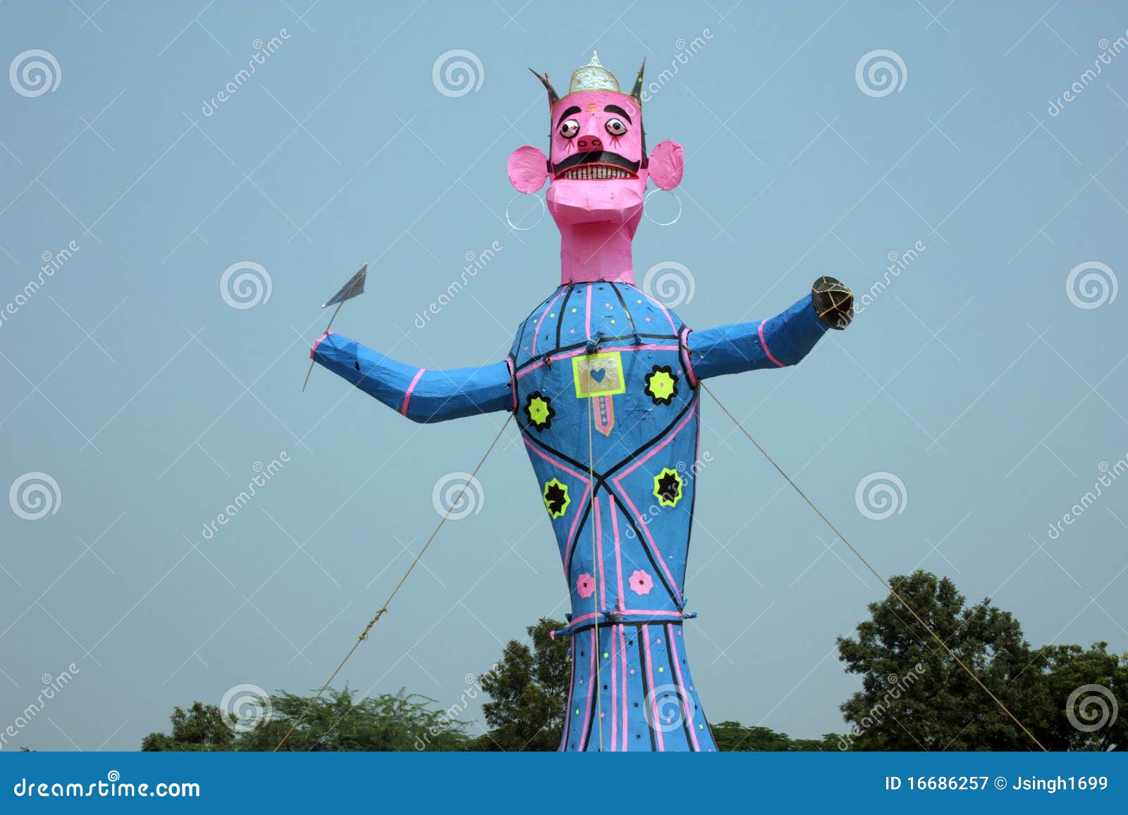 Meghnath Effigy in a Ground Stock Image - Image of vivid, colour: 16686257