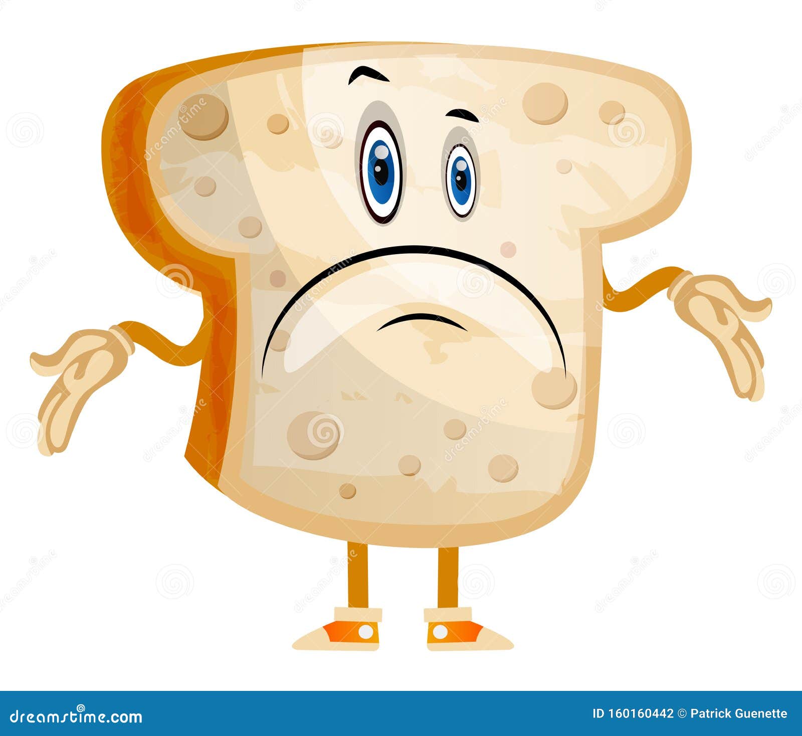 Meh Bread Illustration Vector Stock Vector - Illustration of gesture ...
