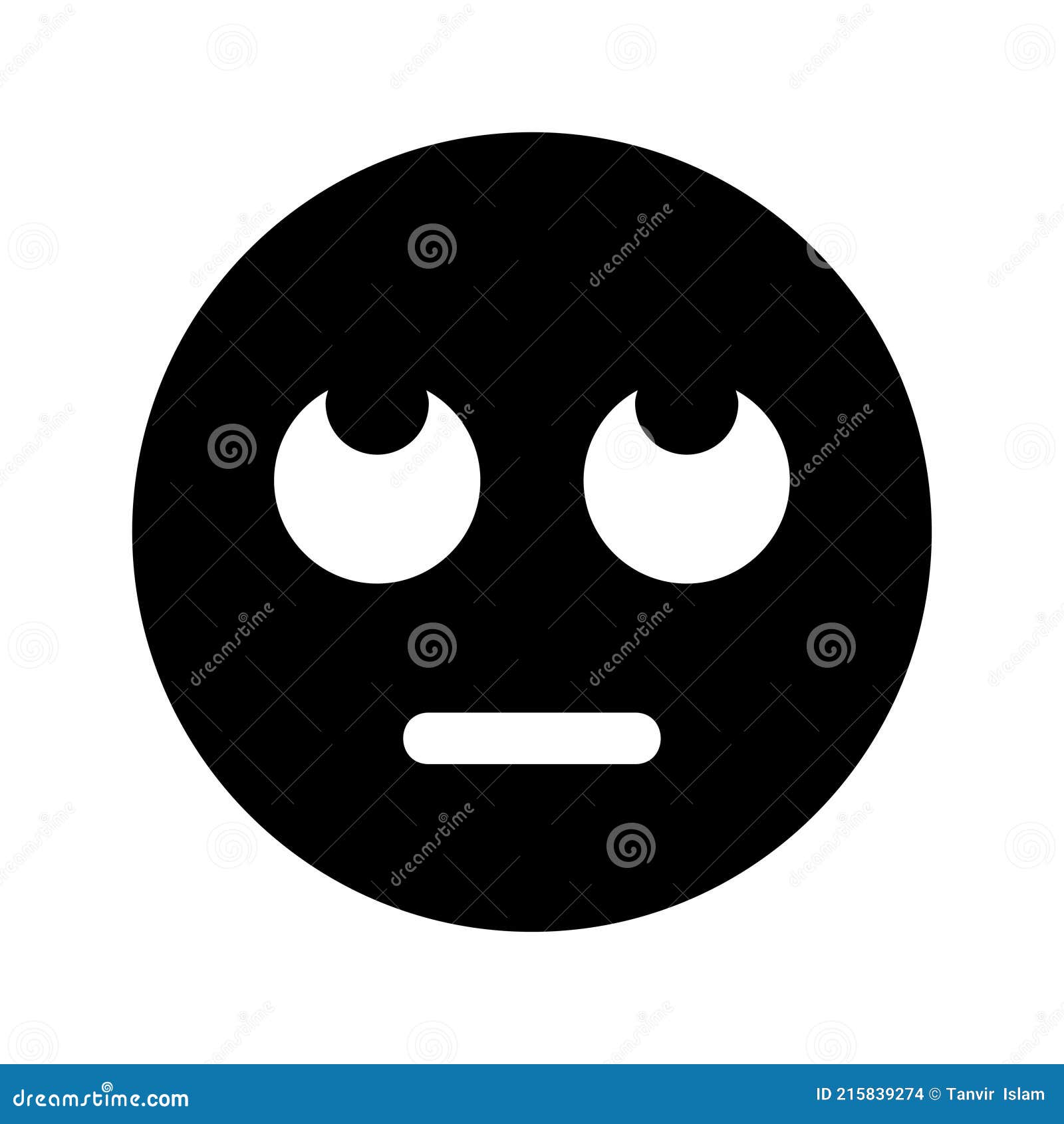 Meh rolling eyes icon stock vector. Illustration of vector - 215839274