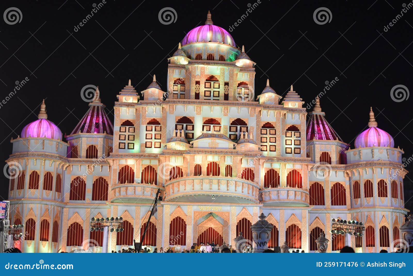 This Mehal is Looking so Beautiful in Night Editorial Photo - Image of ...