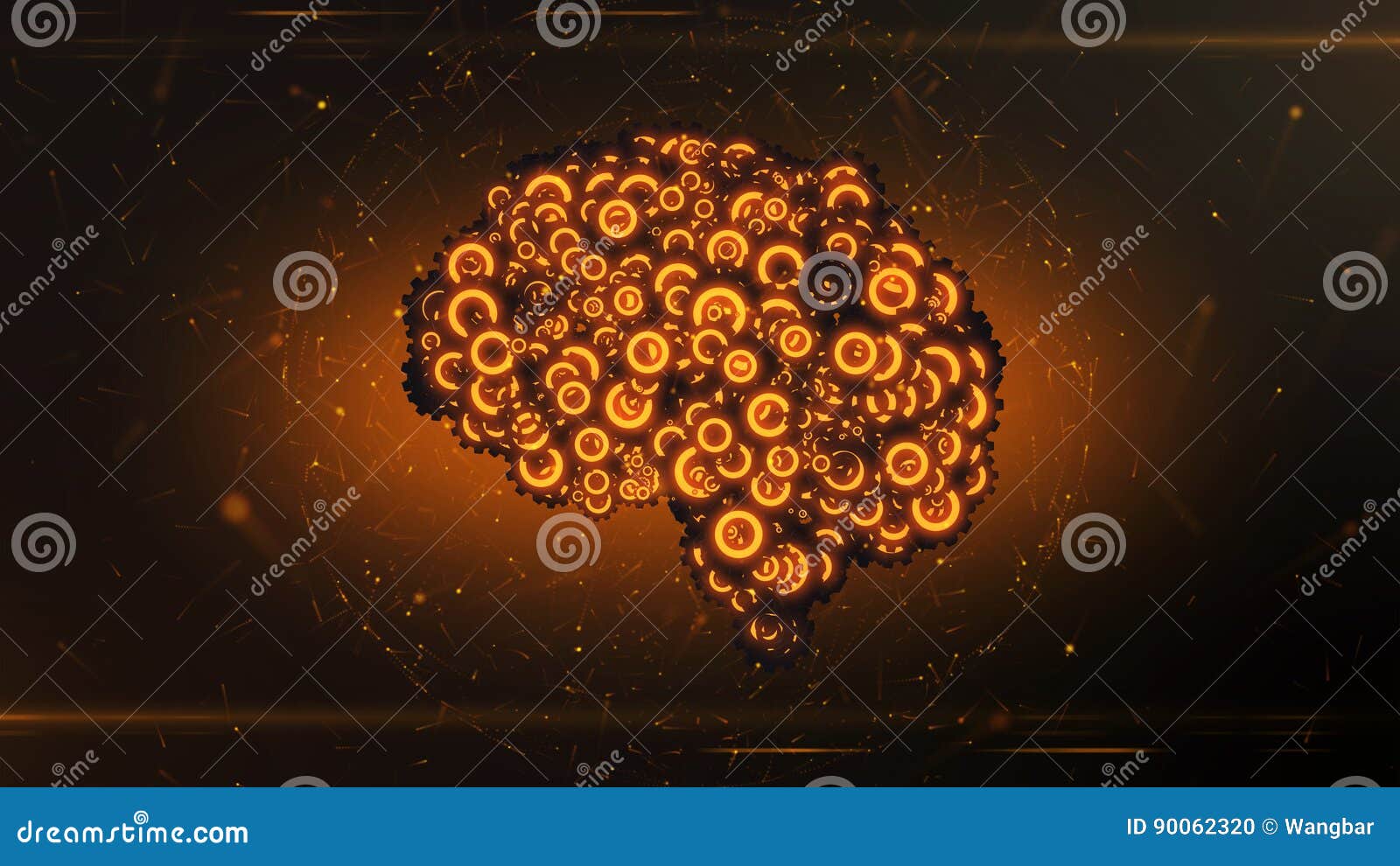 Mehanical Brain Forming from Cogwheels Stock Illustration ...