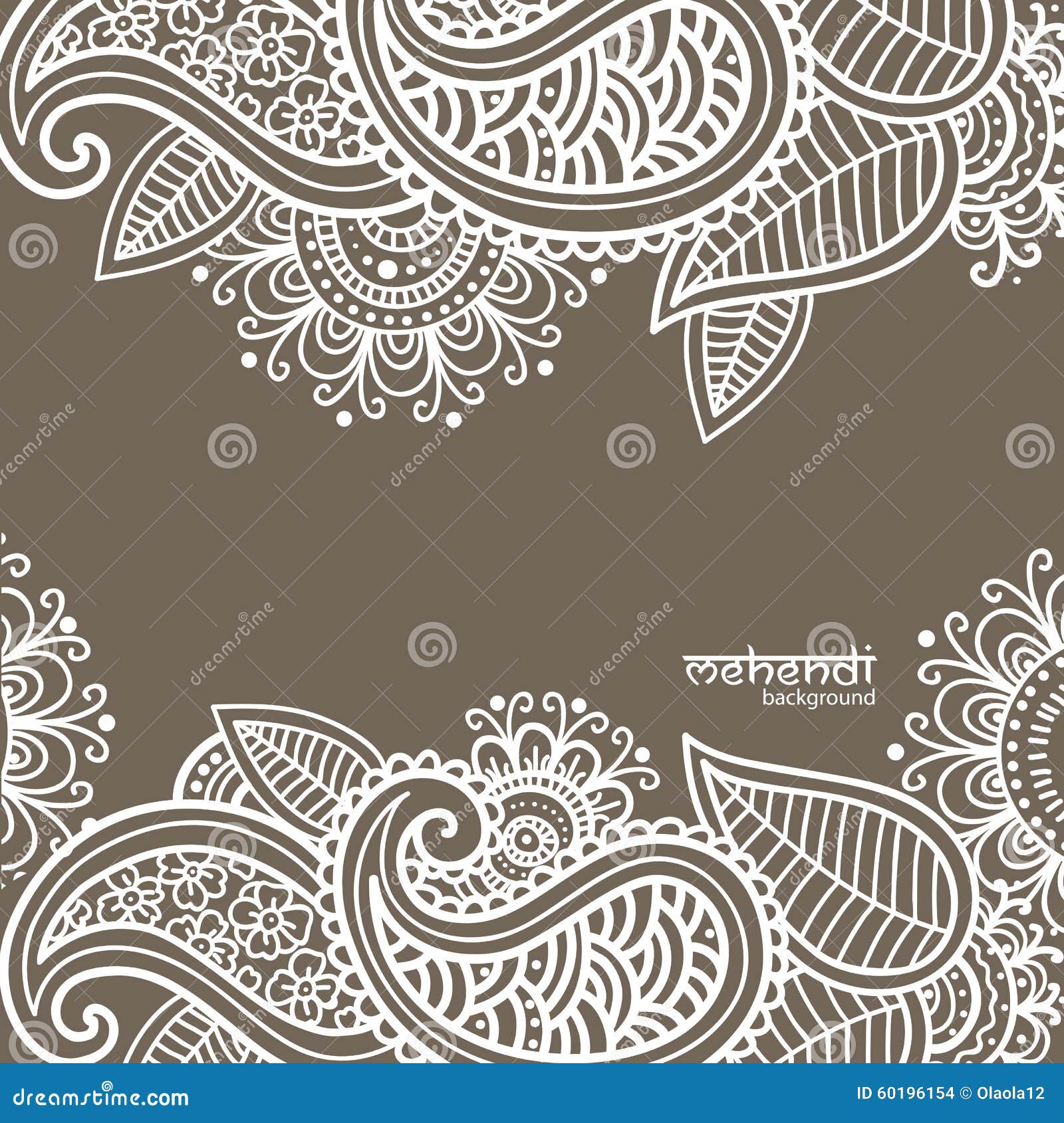 Mehendi Abstract Background Vector Illustration | CartoonDealer.com ...