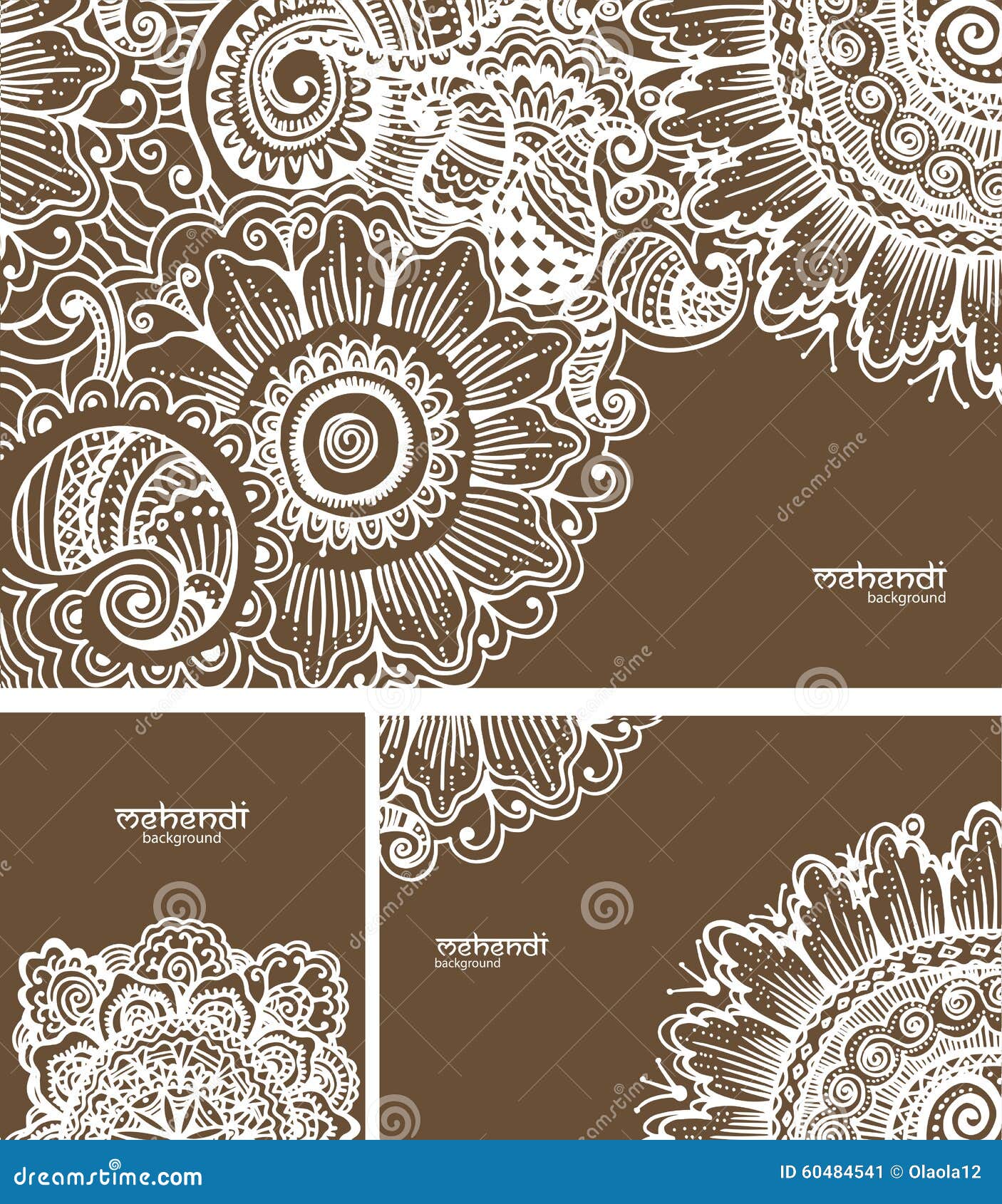 Mehendi Abstract Background Vector Illustration | CartoonDealer.com ...