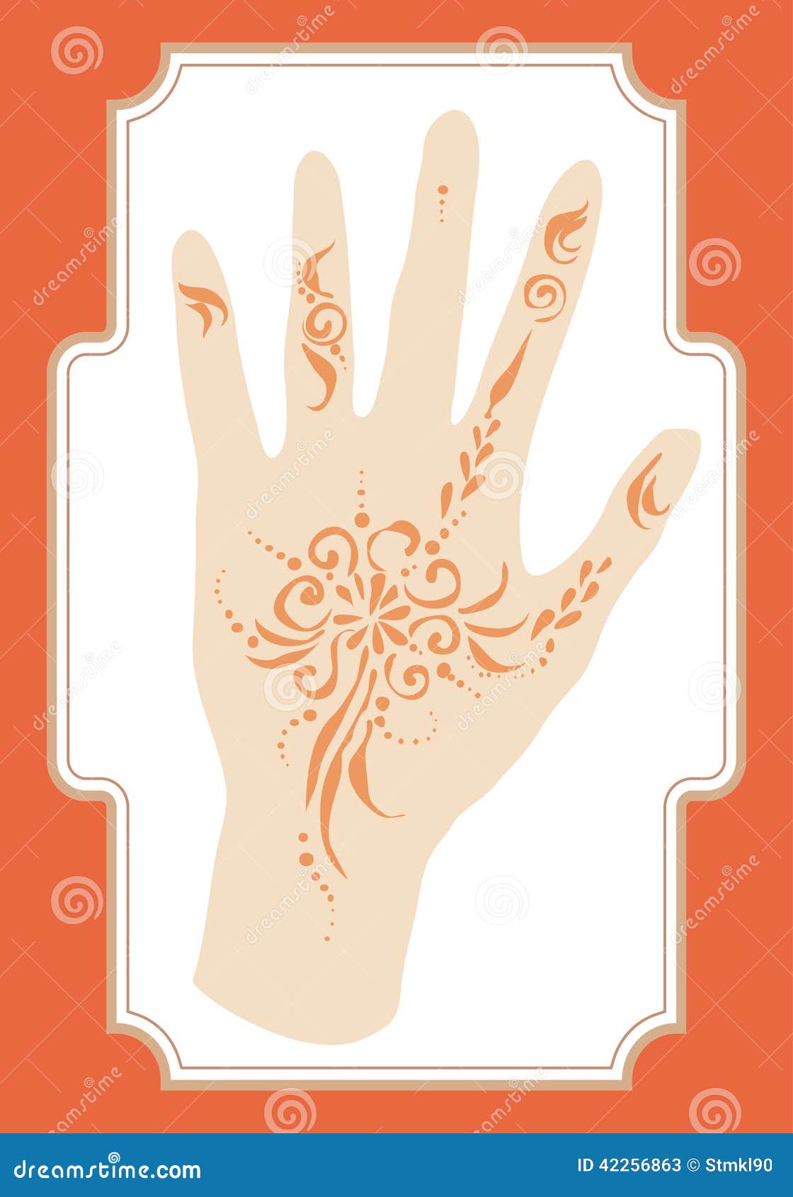 Mehendi hand elements stock illustration. Illustration of festive ...