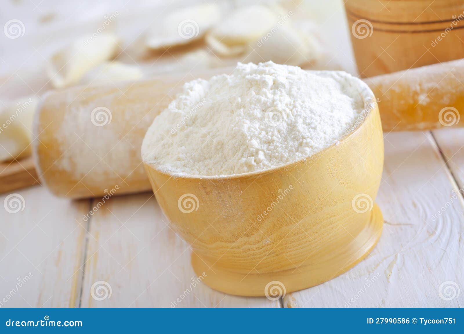 Mehl stockfoto. Bild von dekoration, küche, schüssel - 27990586