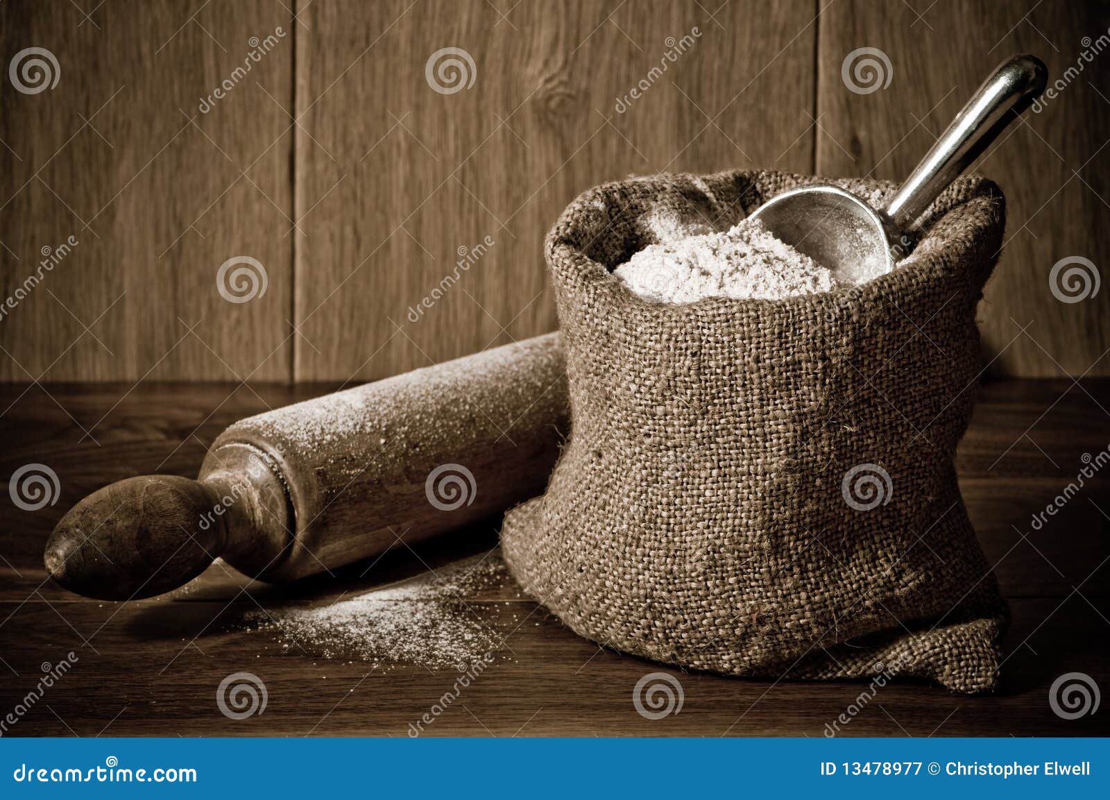 Mehl-Sack stockbild. Bild von metall, hilfsmittel, sack - 13478977