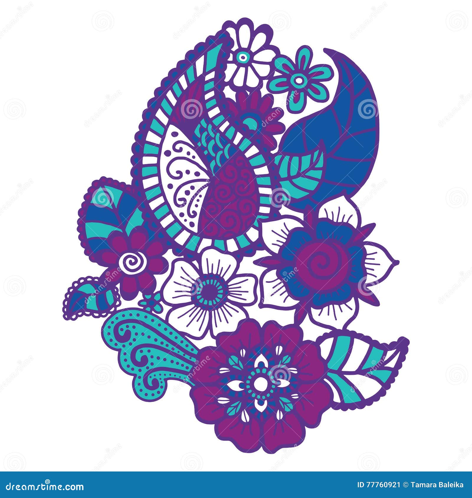 Mehndi design. Patterns. stock vector. Illustration of mhendi - 77760921
