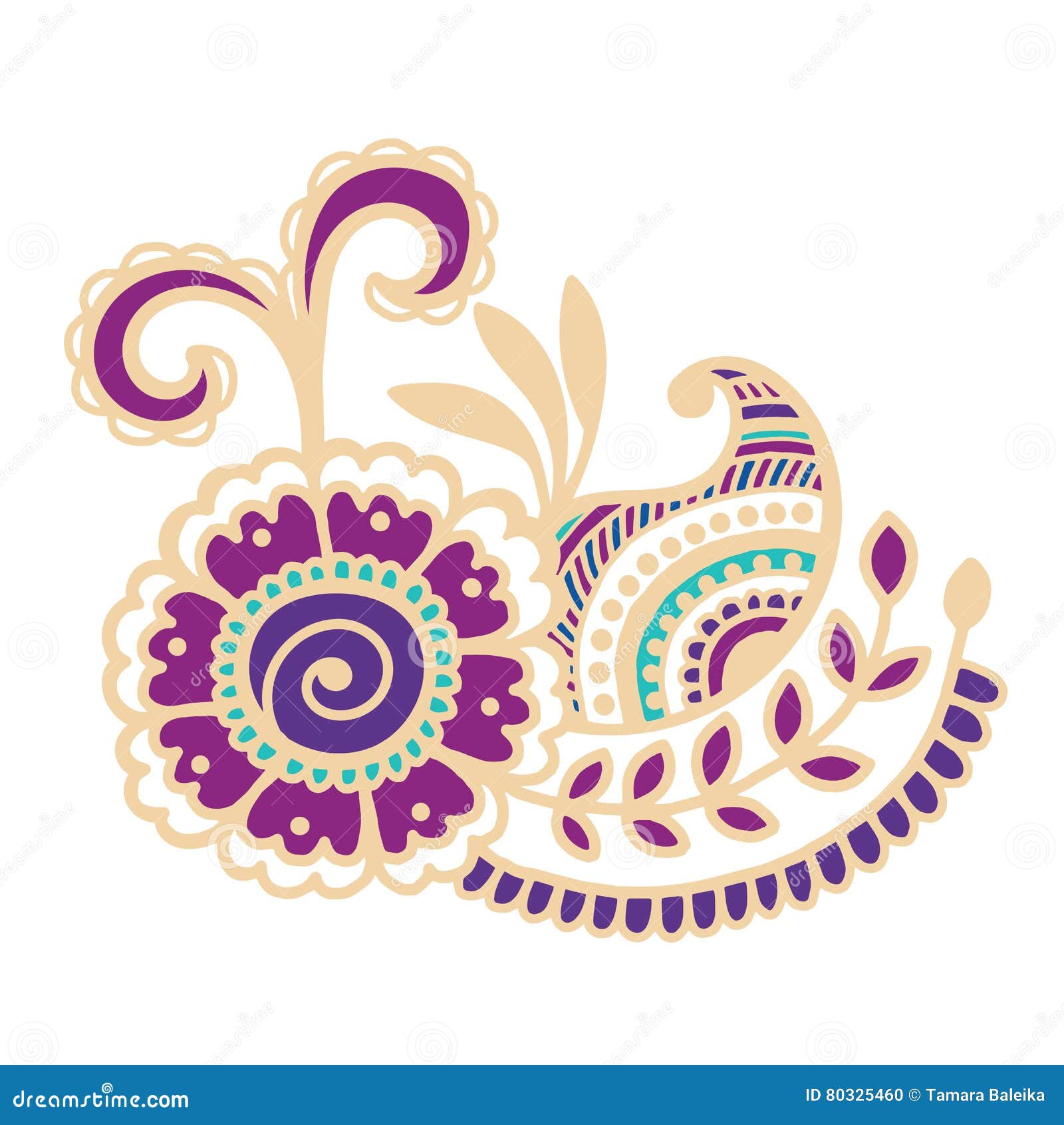 Mehndi design. Patterns. stock vector. Illustration of line - 80325460