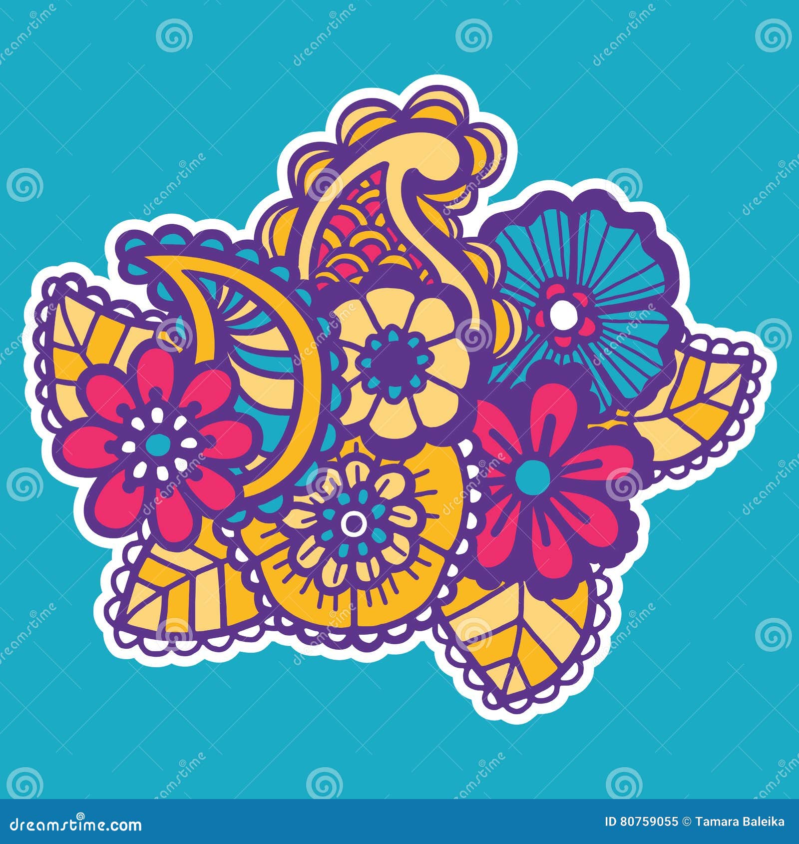 Mehndi design. Patterns. stock vector. Illustration of arabic - 80759055