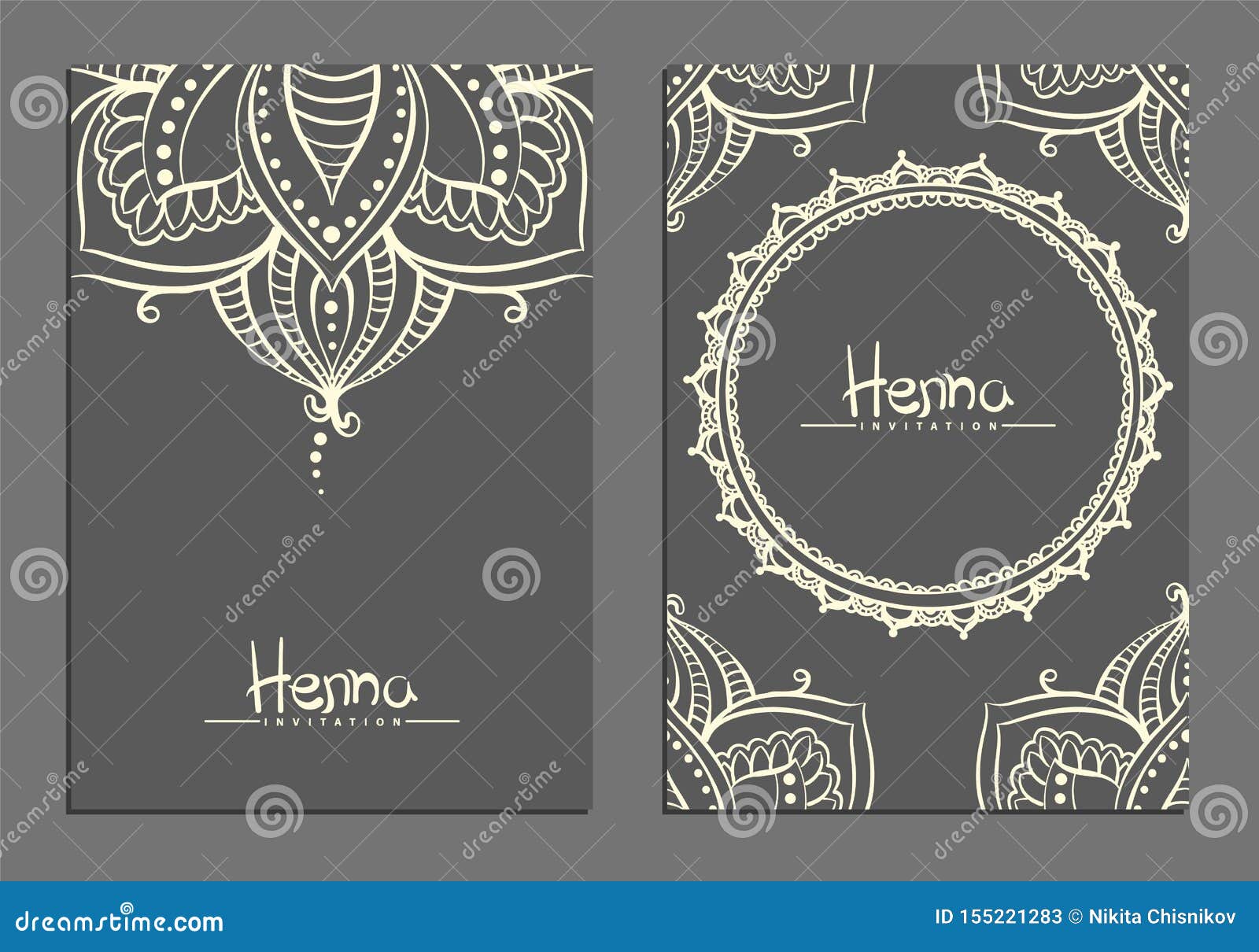 Mehndi Template Illustration Stock Vector - Illustration of curl ...