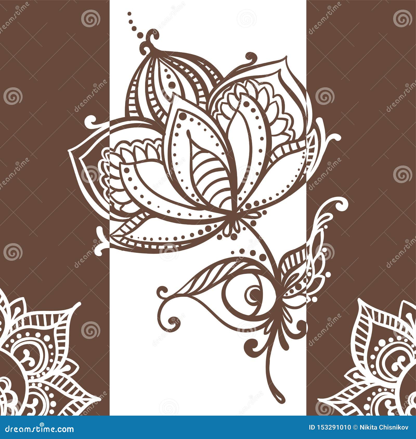 Mehndi Template Illustration Stock Vector - Illustration of decorative ...