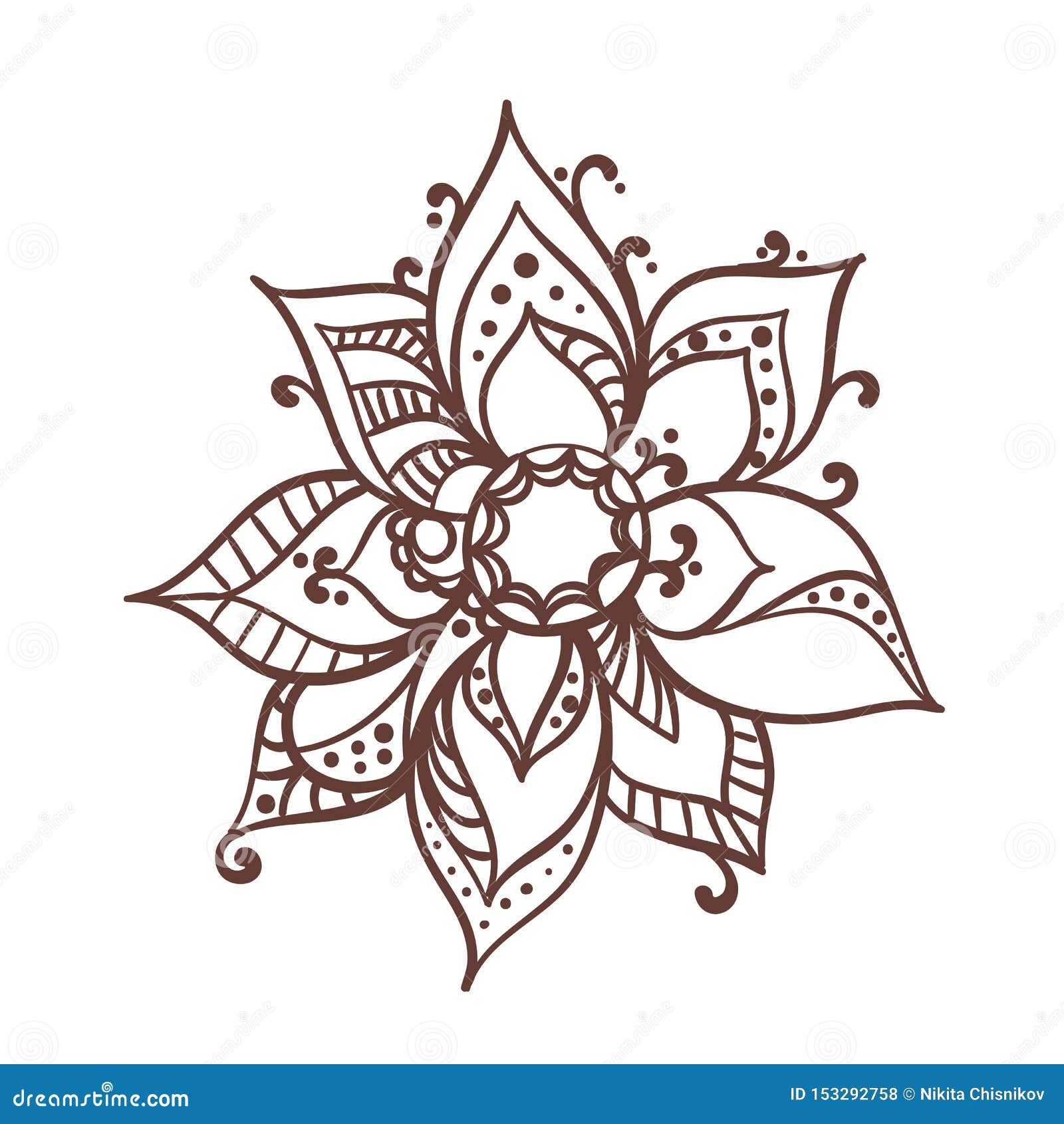 Mehndi Template Illustration Stock Vector - Illustration of drawn ...